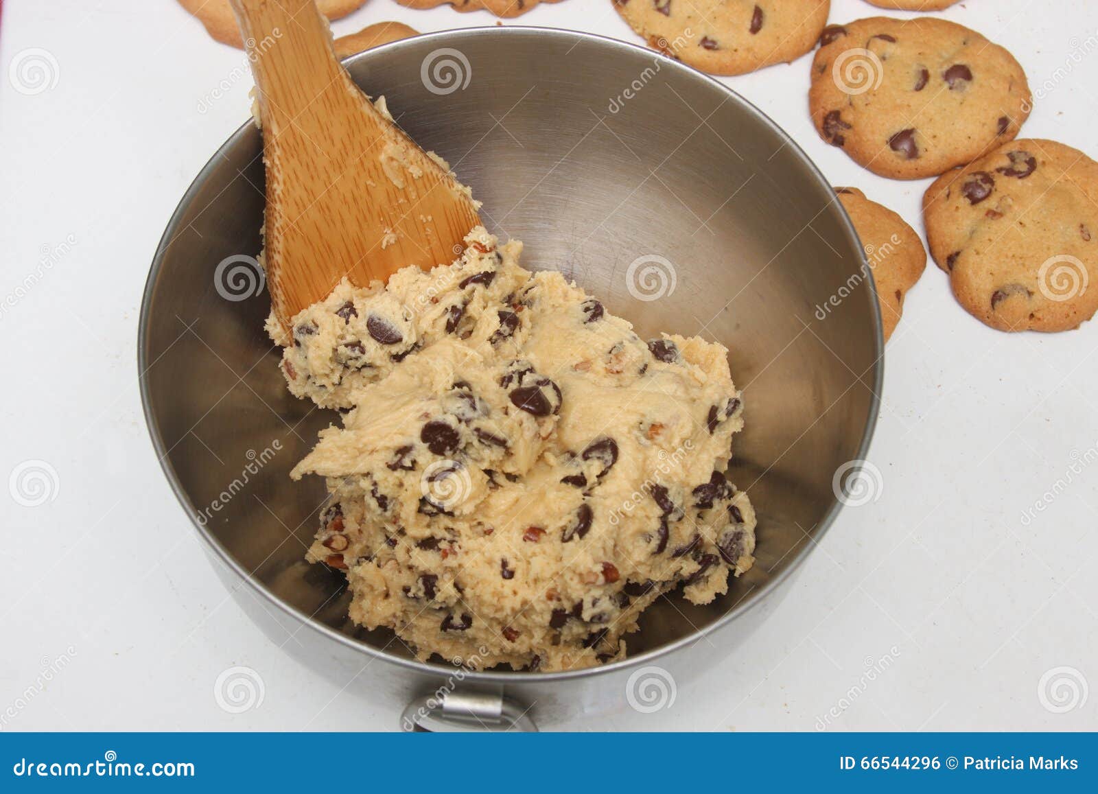A bowl of cookie dough stock photo. Image of cookies - 66544296