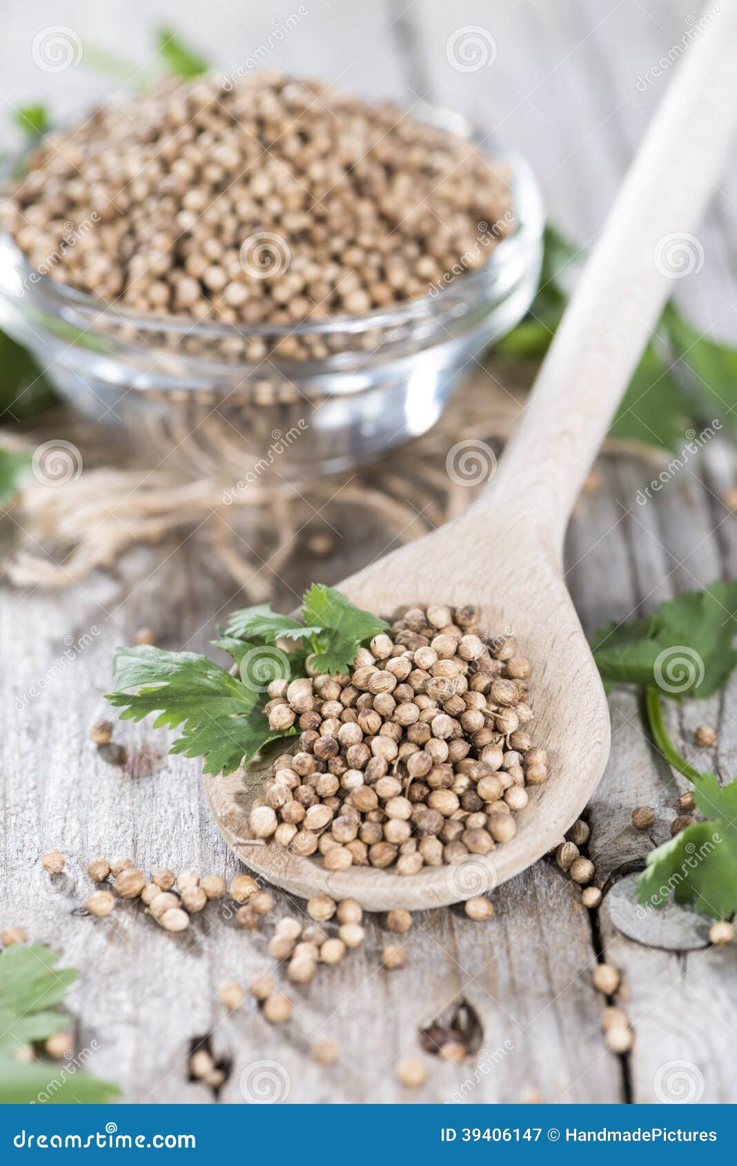 Bowl with Coriander Seeds stock image. Image of ingredient - 39406147