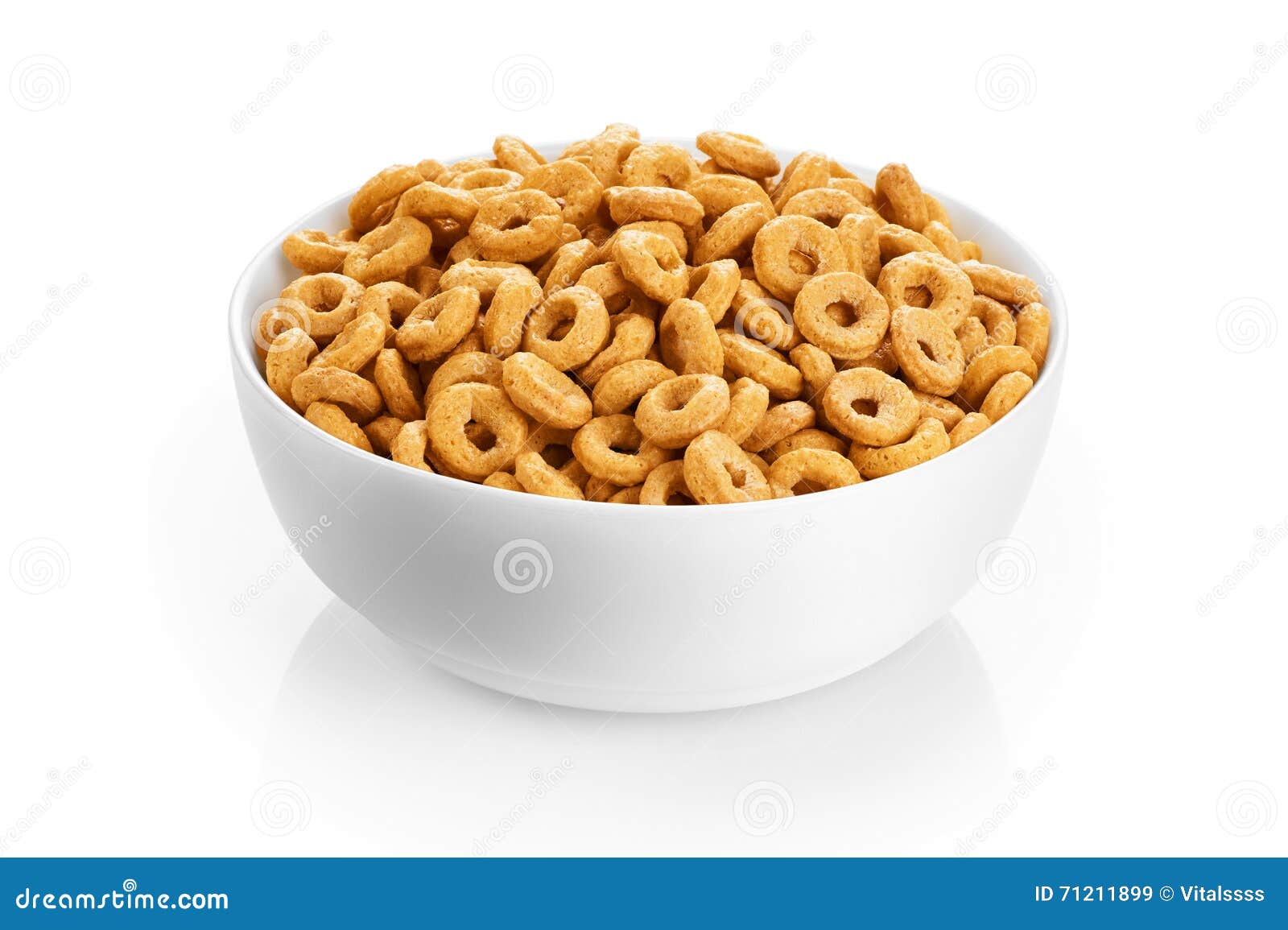 Bowl with Corn Rings Isolated on White Background. Stock Image - Image ...