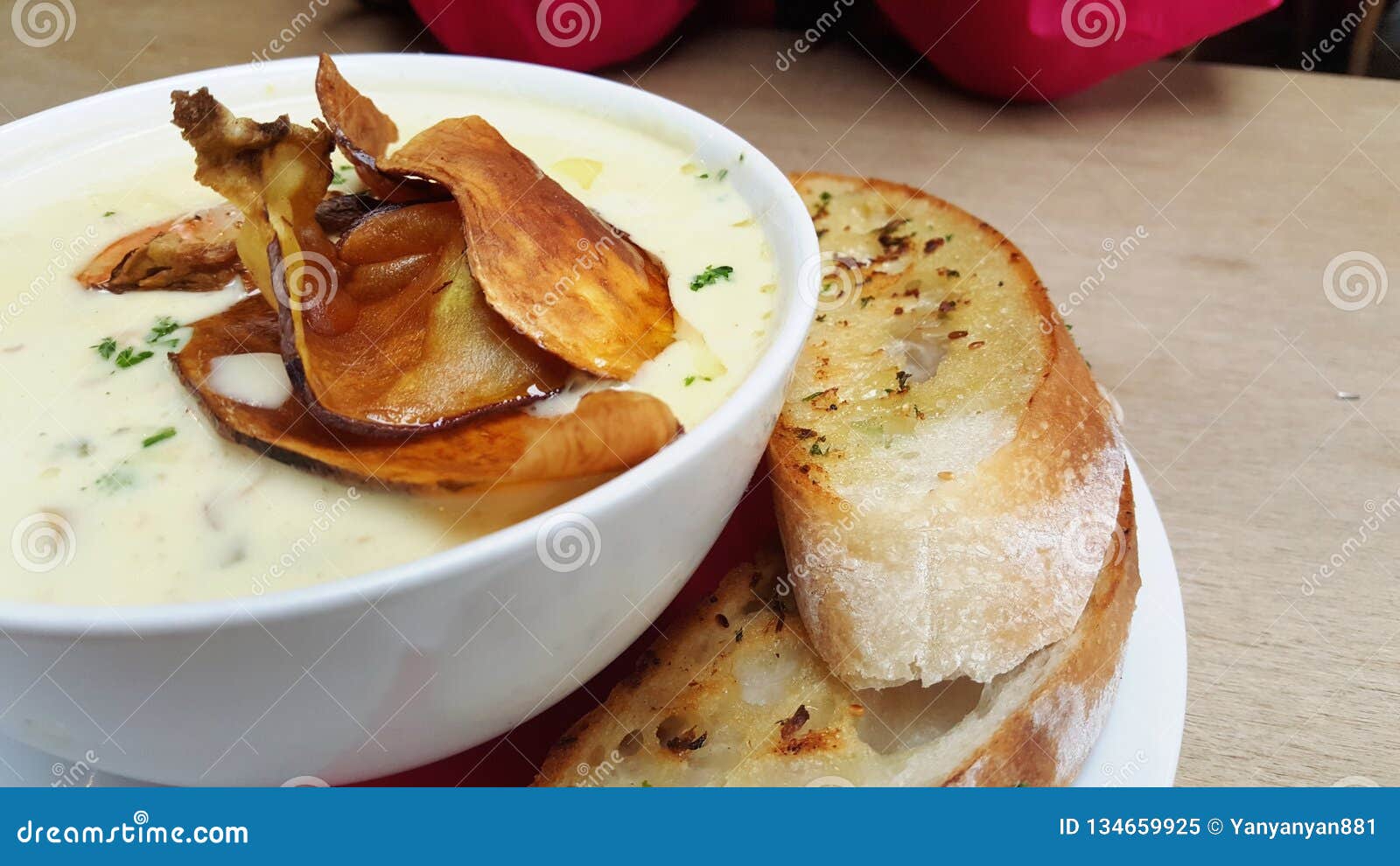 A Bowl of Creamy Mushroom Soup Stock Image - Image of appetizer, meal ...
