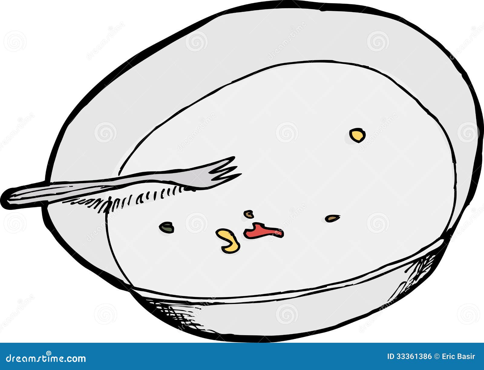 Bowl with Crumbs stock vector. Illustration of dirty - 33361386