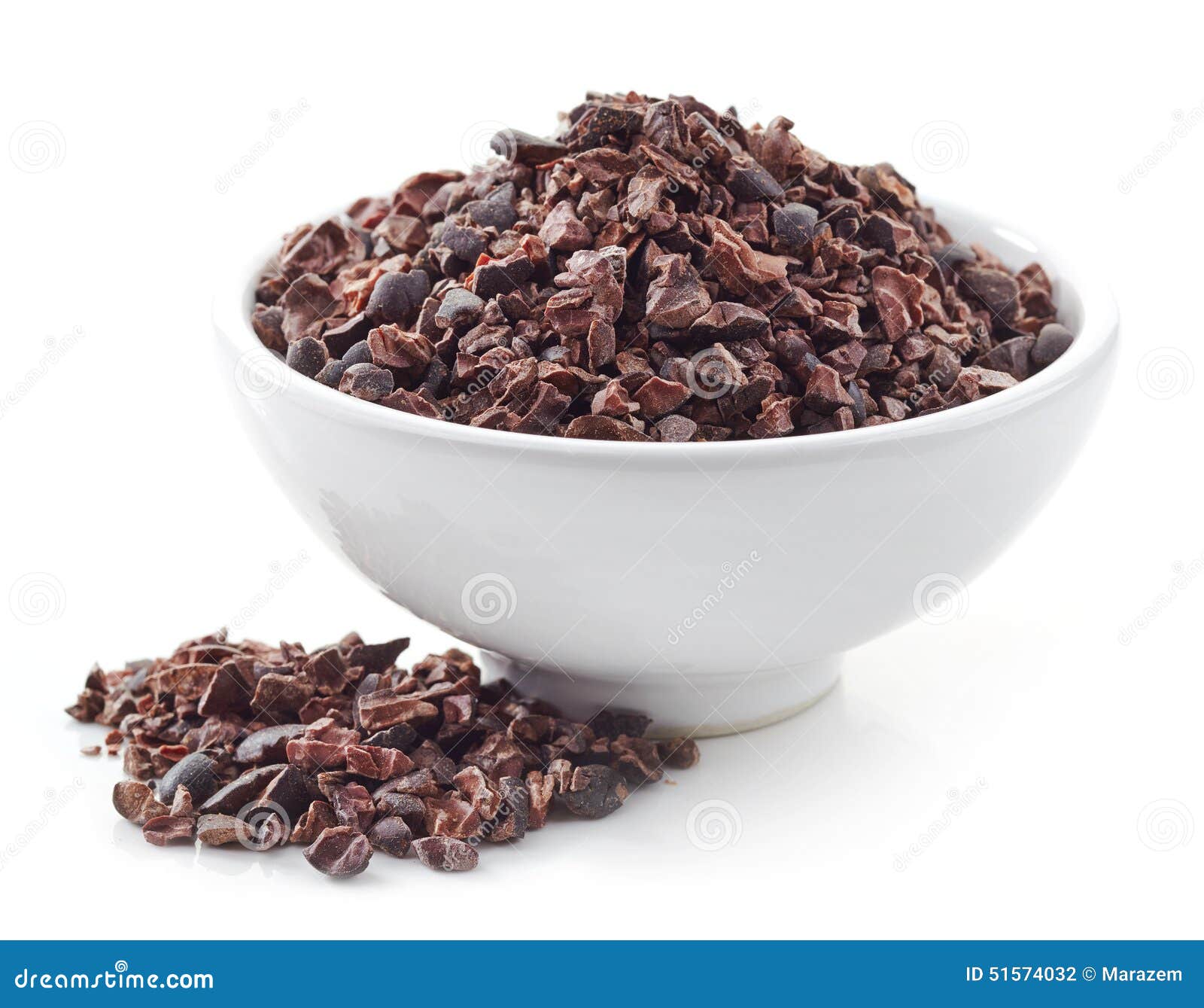 Bowl of Crushed Cocoa Beans Stock Photo - Image of beans, nutrient ...