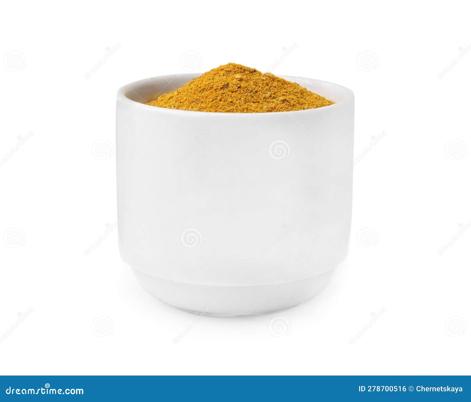 Bowl with Curry Powder Isolated on White Stock Photo - Image of ...
