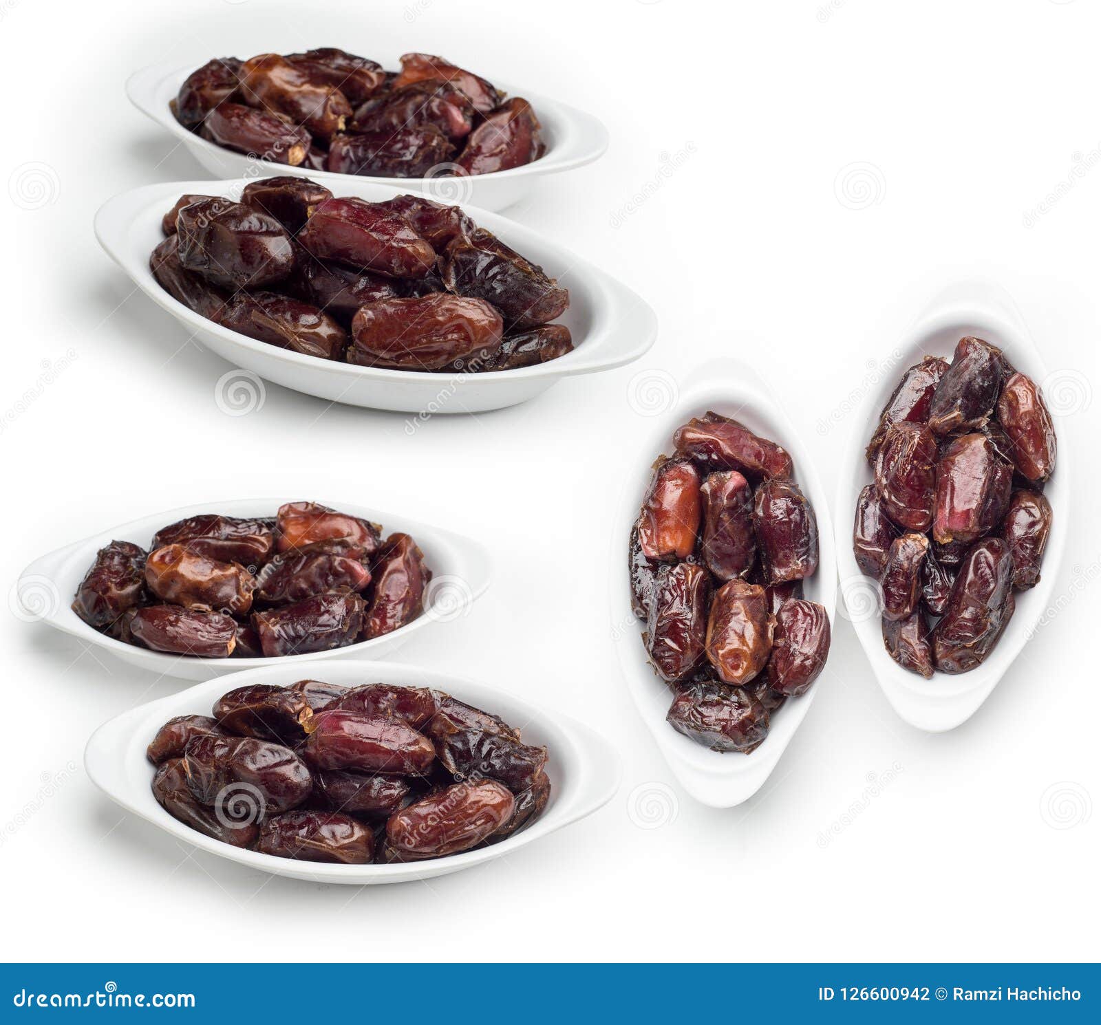 Bowl of Dates Isolated on White Background, Set of Dates Fruit Shot in ...