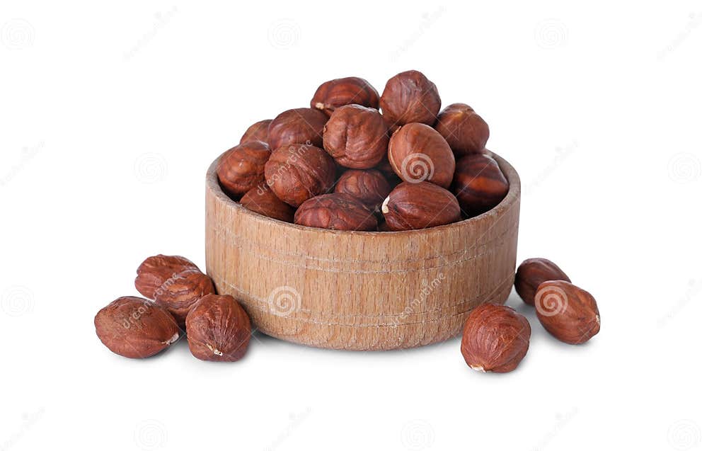 Bowl of Delicious Hazel Nuts Isolated on White Stock Photo - Image of bowl, nuts: 280726208