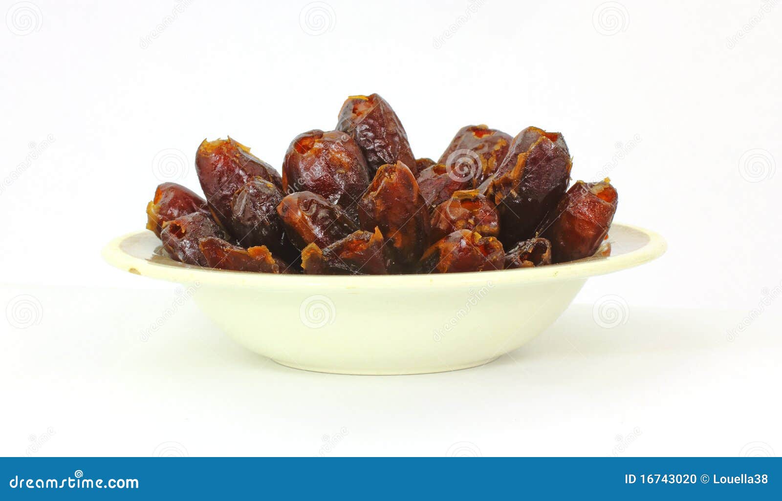 Bowl Delicious Pitted Dates Stock Photo - Image of nutritious, ripe ...