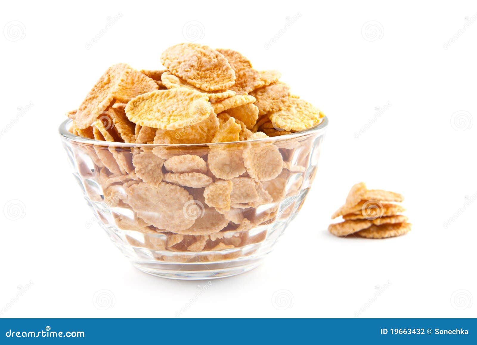 Bowl of dried cornflakes stock photo. Image of ingredient - 19663432