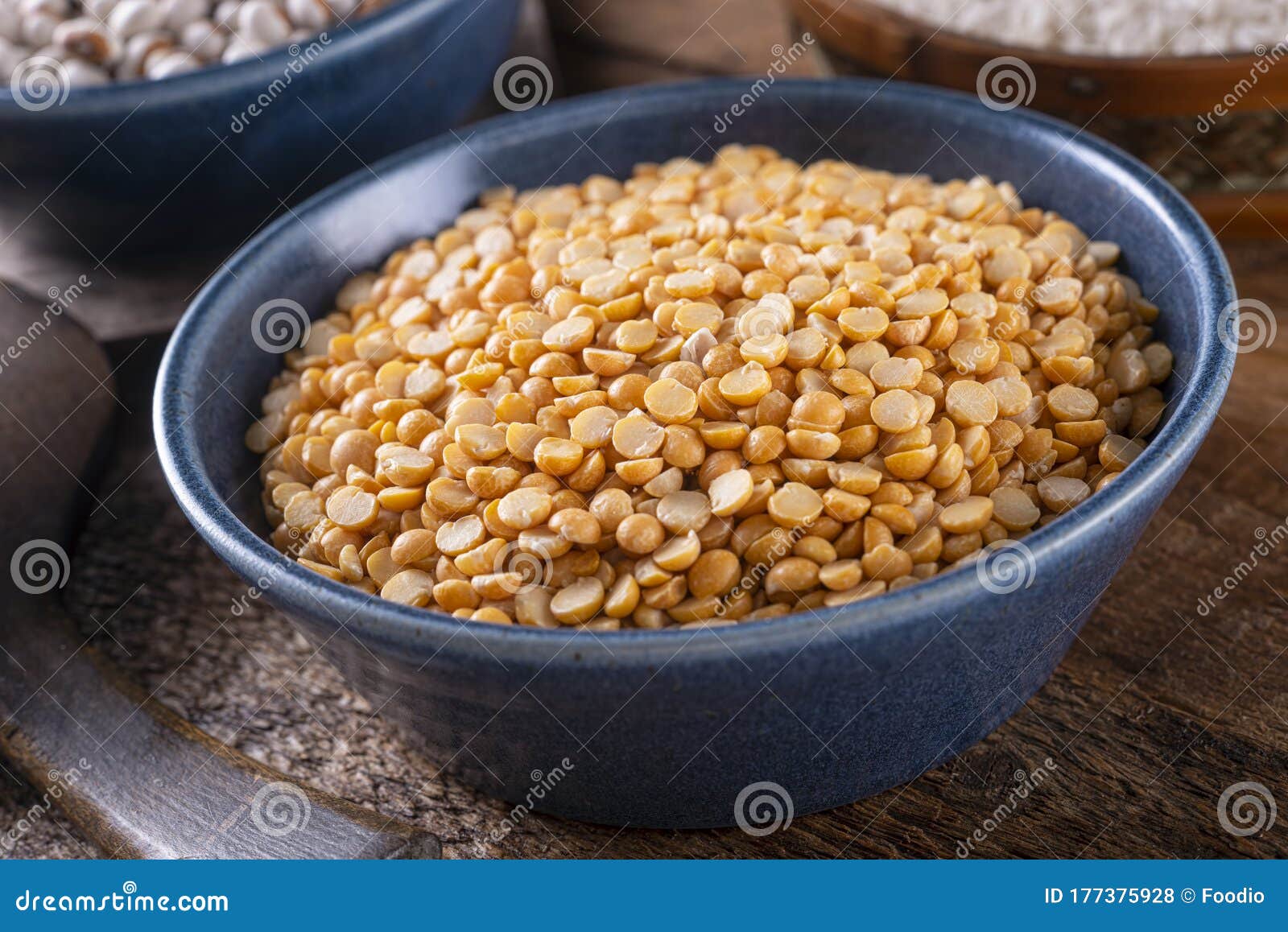 Dried Split Yellow Peas stock photo. Image of bowl, pantry - 177375928