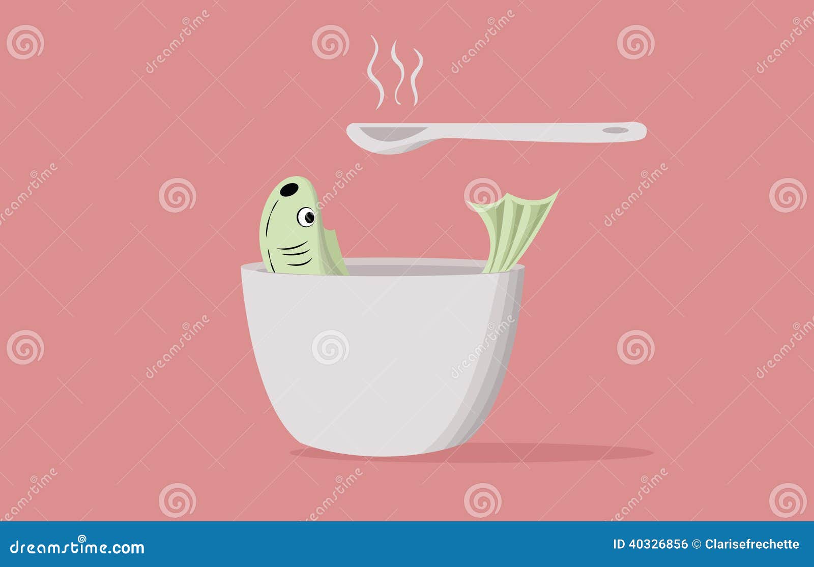 Bowl of Fish Soup stock vector. Illustration of editable - 40326856