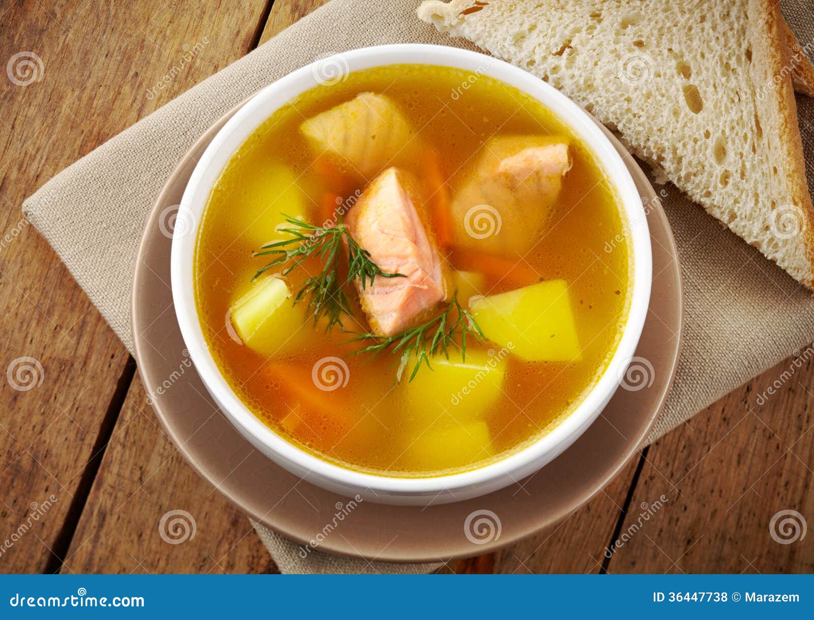 Bowl of fish soup stock photo. Image of dinner, food - 36447738