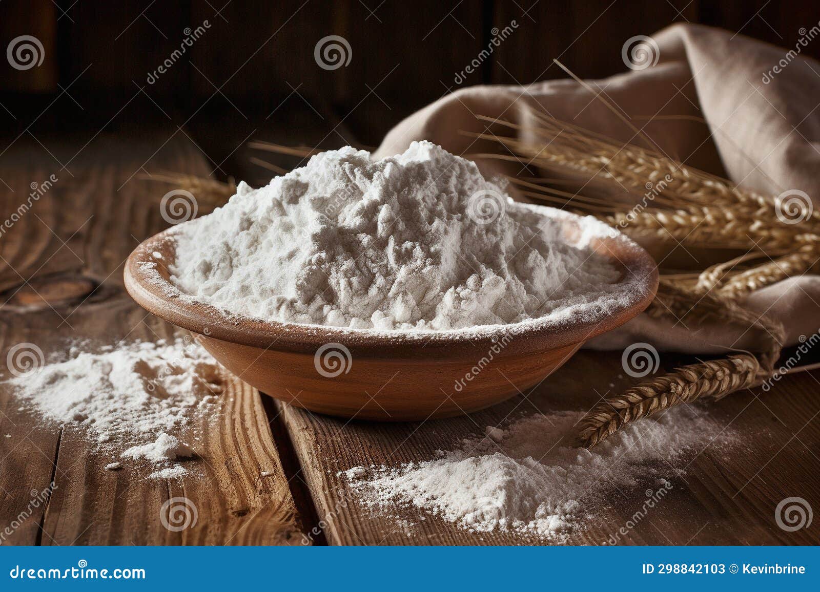 Bowl of Flour stock illustration. Illustration of flour - 298842103