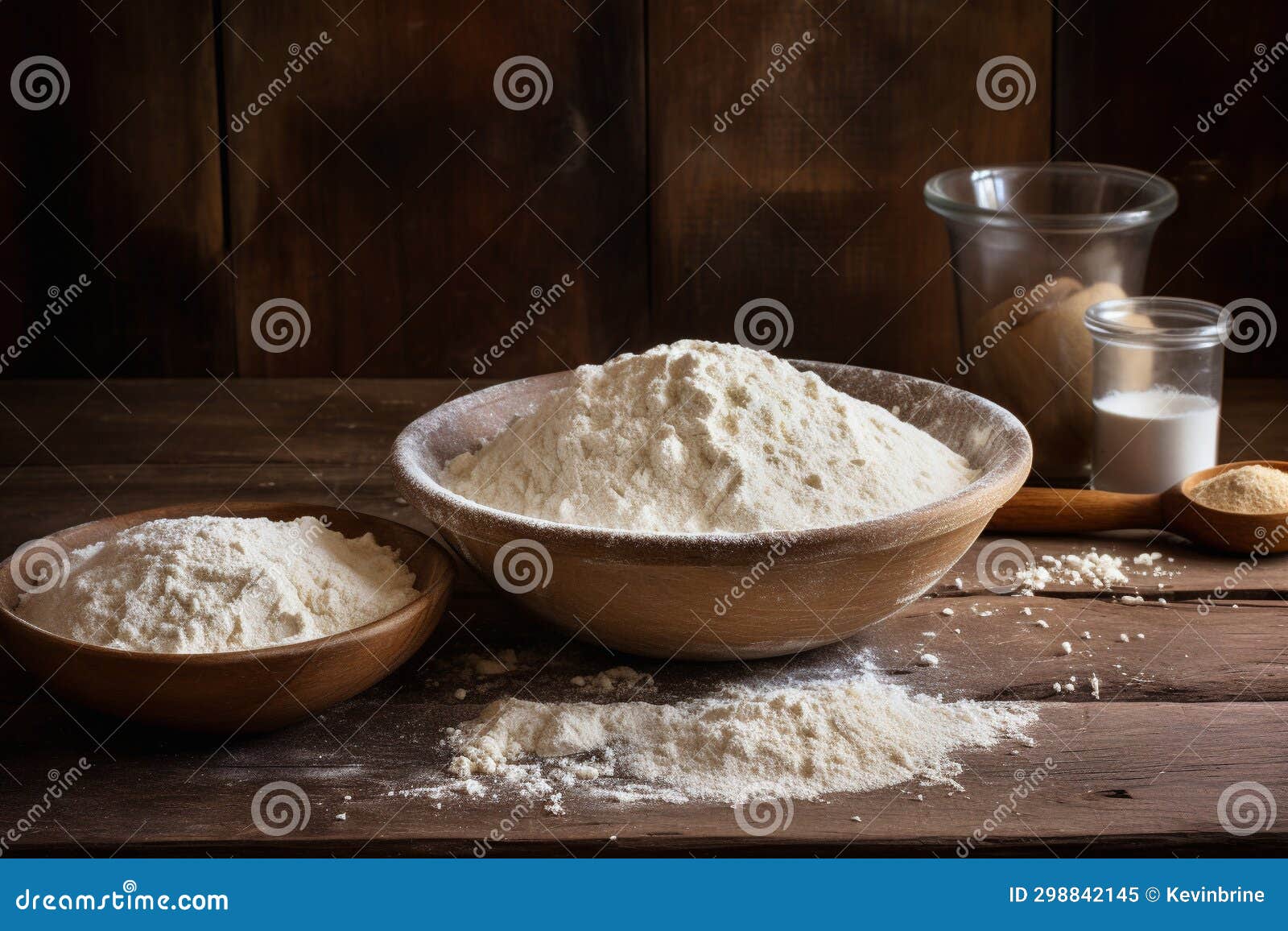 Bowl of Flour stock illustration. Illustration of pastry - 298842145