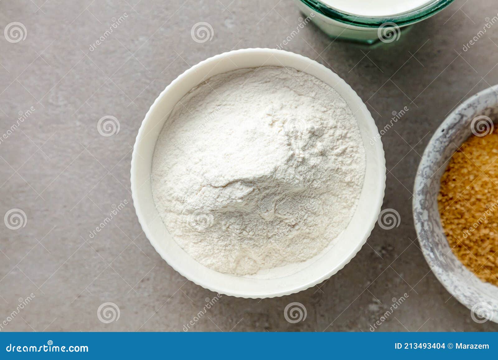 Bowl of flour stock photo. Image of healthy, food, ingredient - 213493404