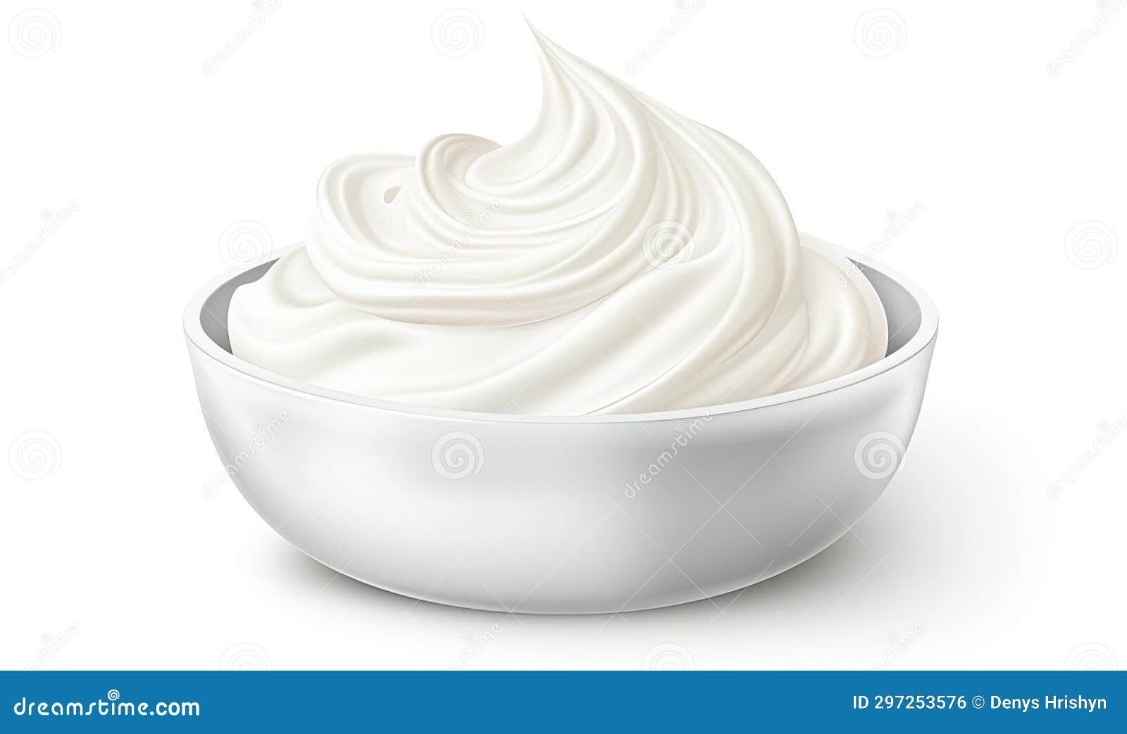 A Bowl of Fluffy Delight on a Clean Canvas Stock Illustration ...