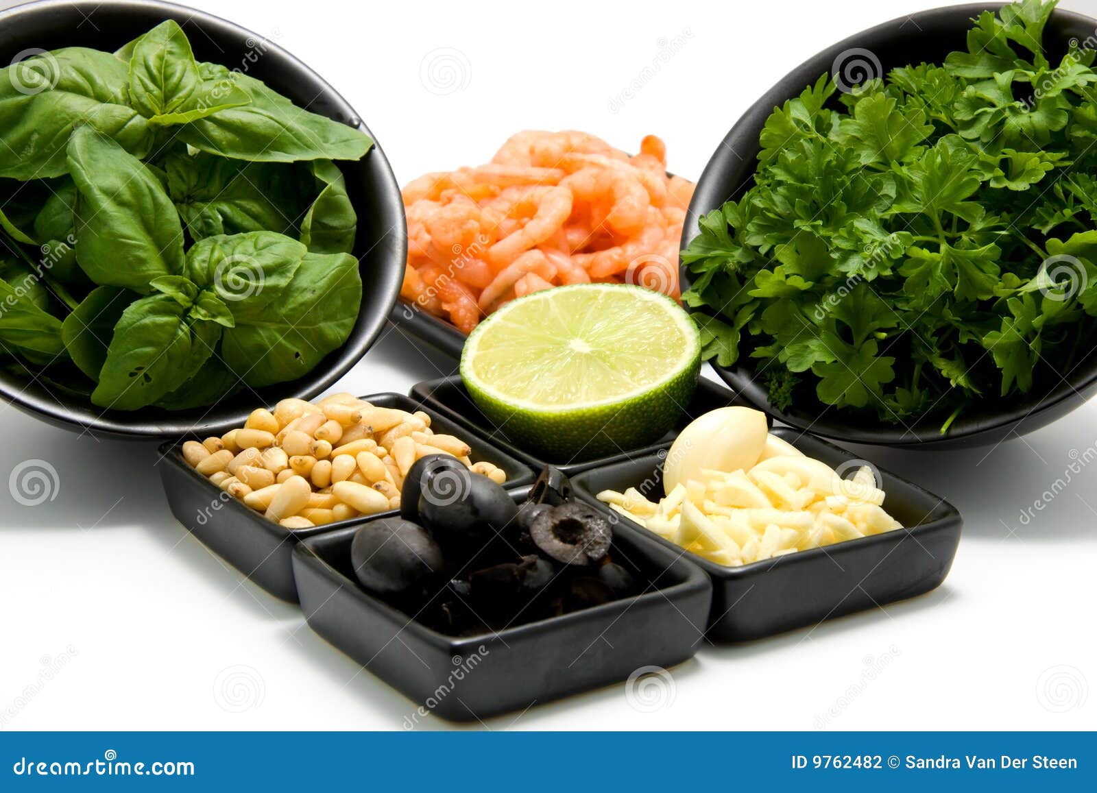 Bowl with food ingredients stock photo. Image of parsley - 9762482