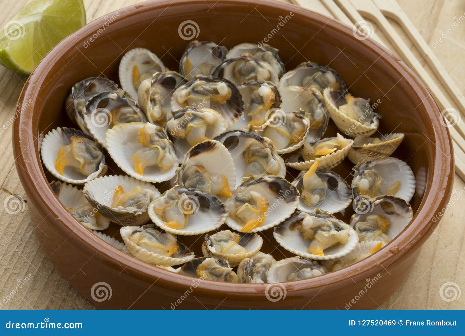 Bowl with Fresh Cooked Common Cockles Stock Image - Image of fresh ...