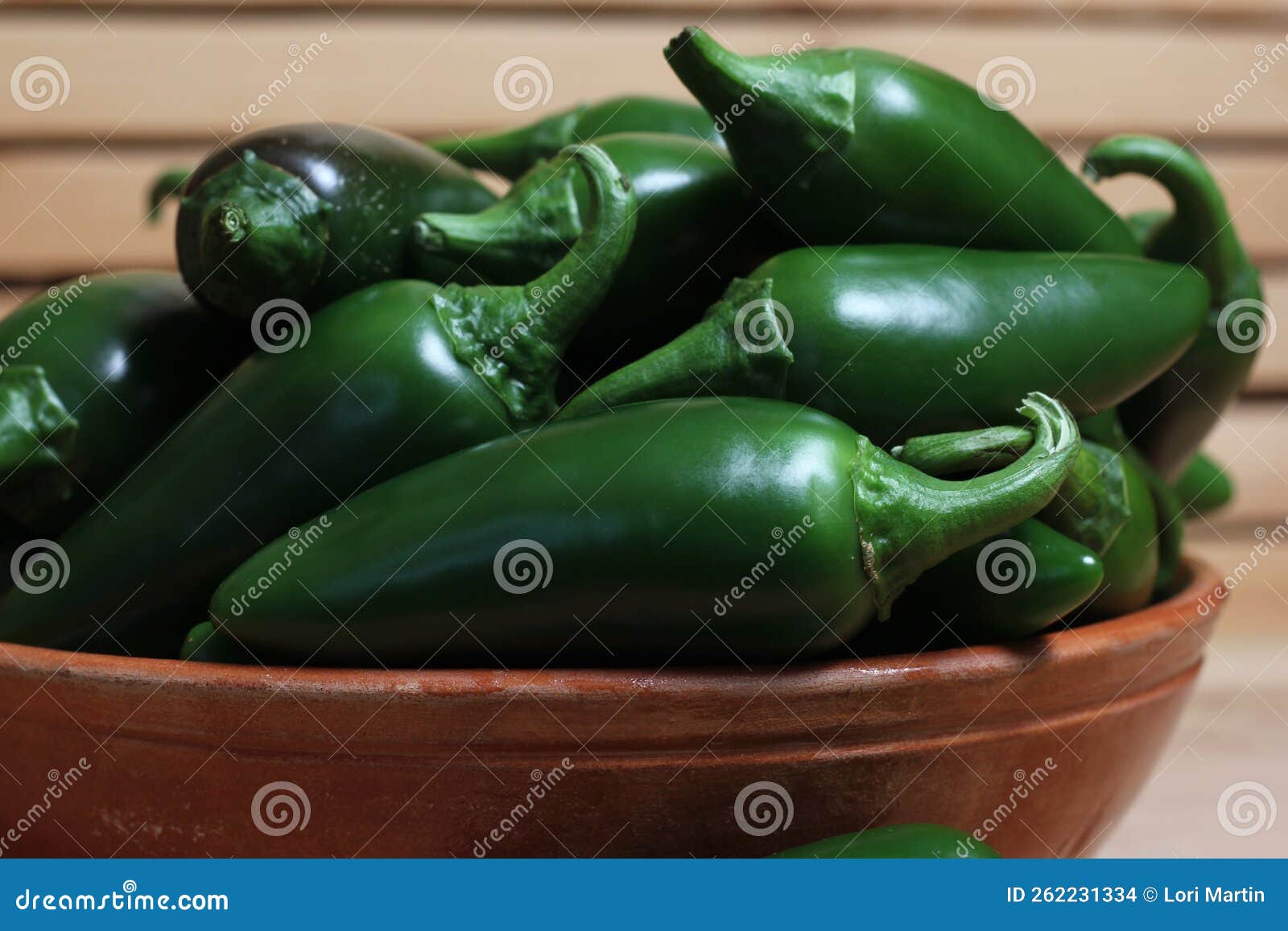 Bowl of Fresh Green Jalapeno Peppers in Rustic Kitchen Stock Photo ... Bowl of Fresh Green Jalapeno Peppers in Rustic Kitchen Stock Photo ...
