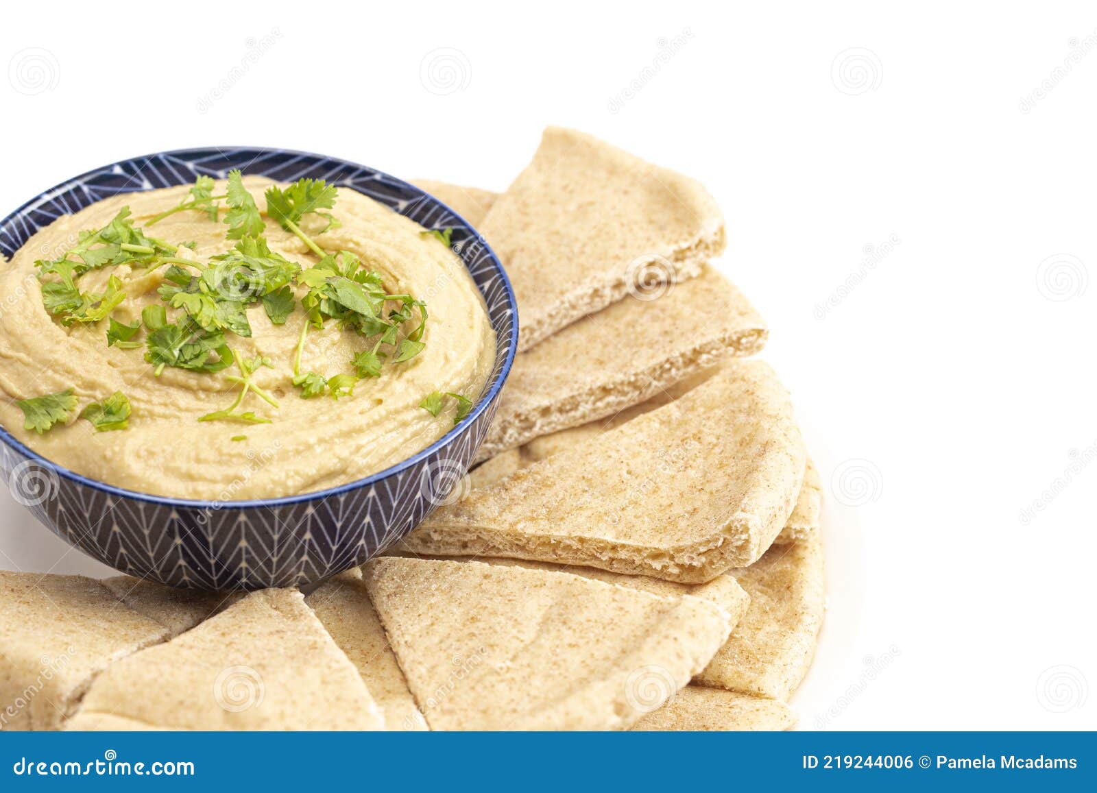 Bowl of Fresh Hummus on a White Background Stock Photo - Image of ...