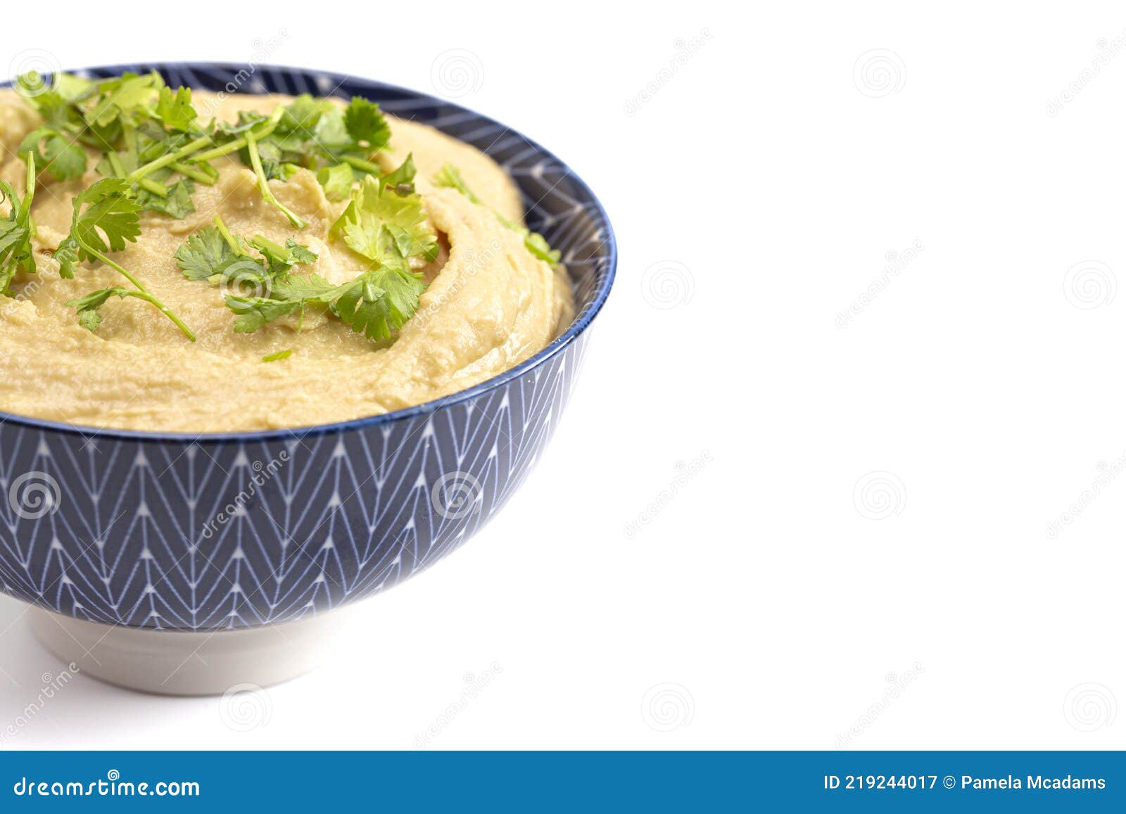 Bowl of Fresh Hummus on a White Background Stock Image - Image of snack ...