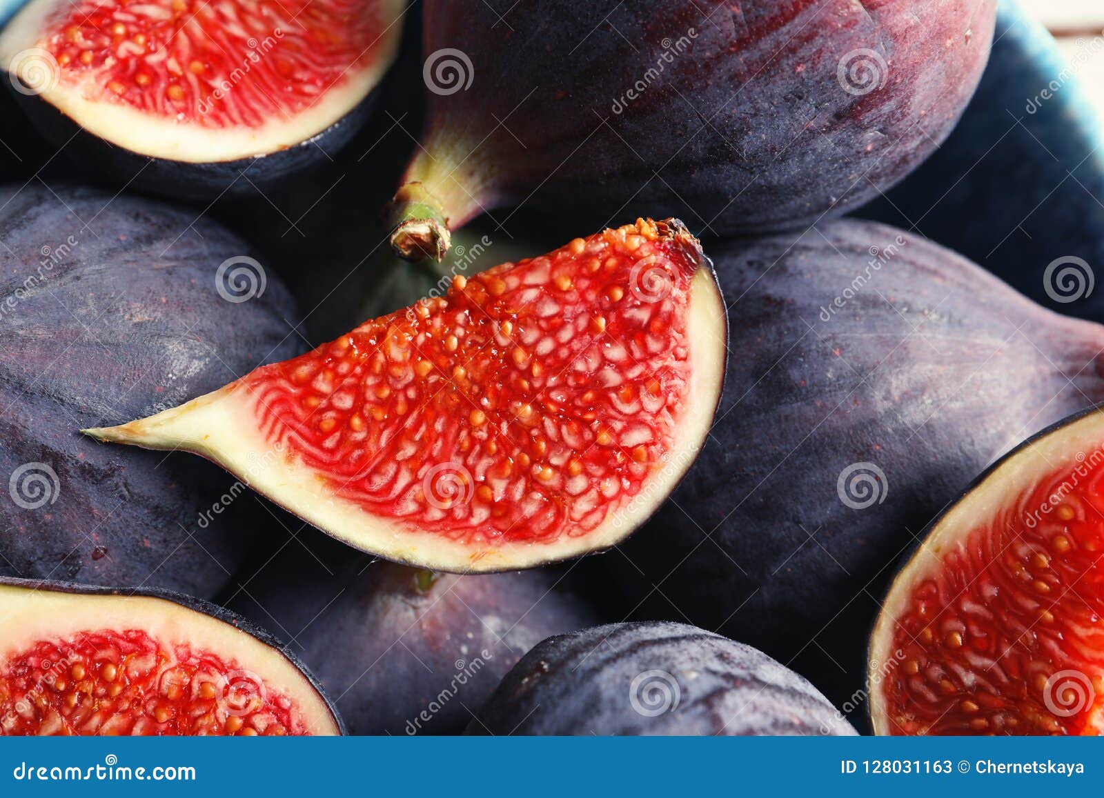 Bowl with Fresh Ripe Figs, Closeup Stock Image - Image of figs, color ...