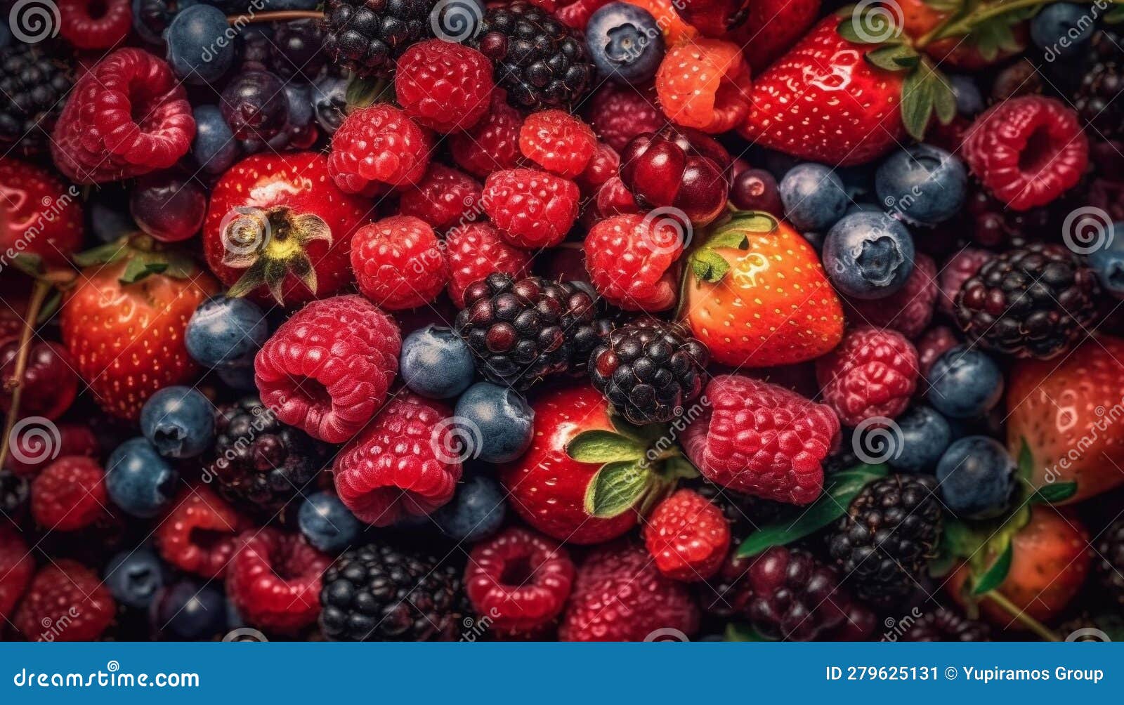 A Bowl of Fresh, Ripe, Multi Colored Berries a Gourmet Delight ...
