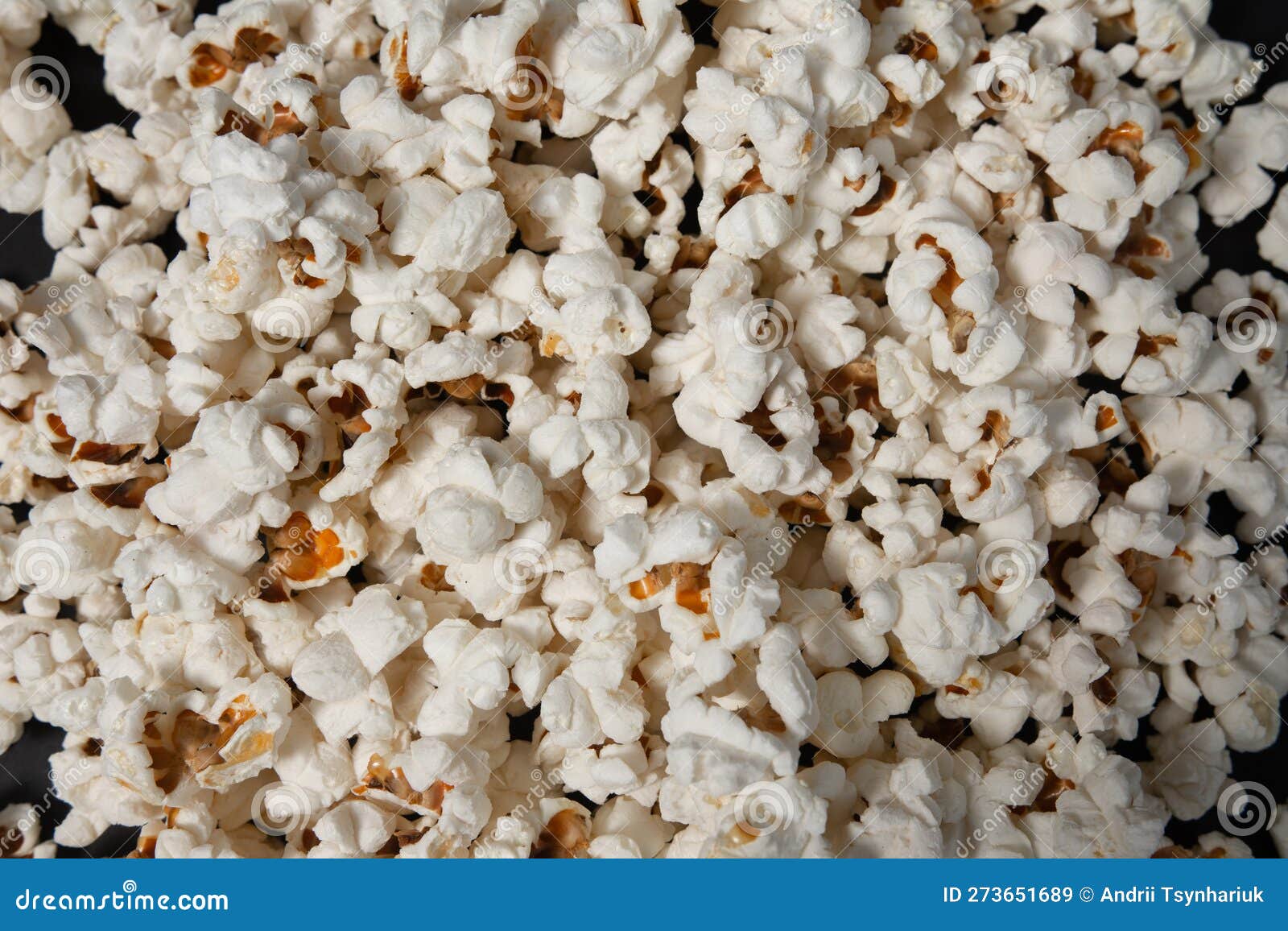 A Bowl of Freshly Cooked Popcorn on a Black Background, Popcorn Texture ...