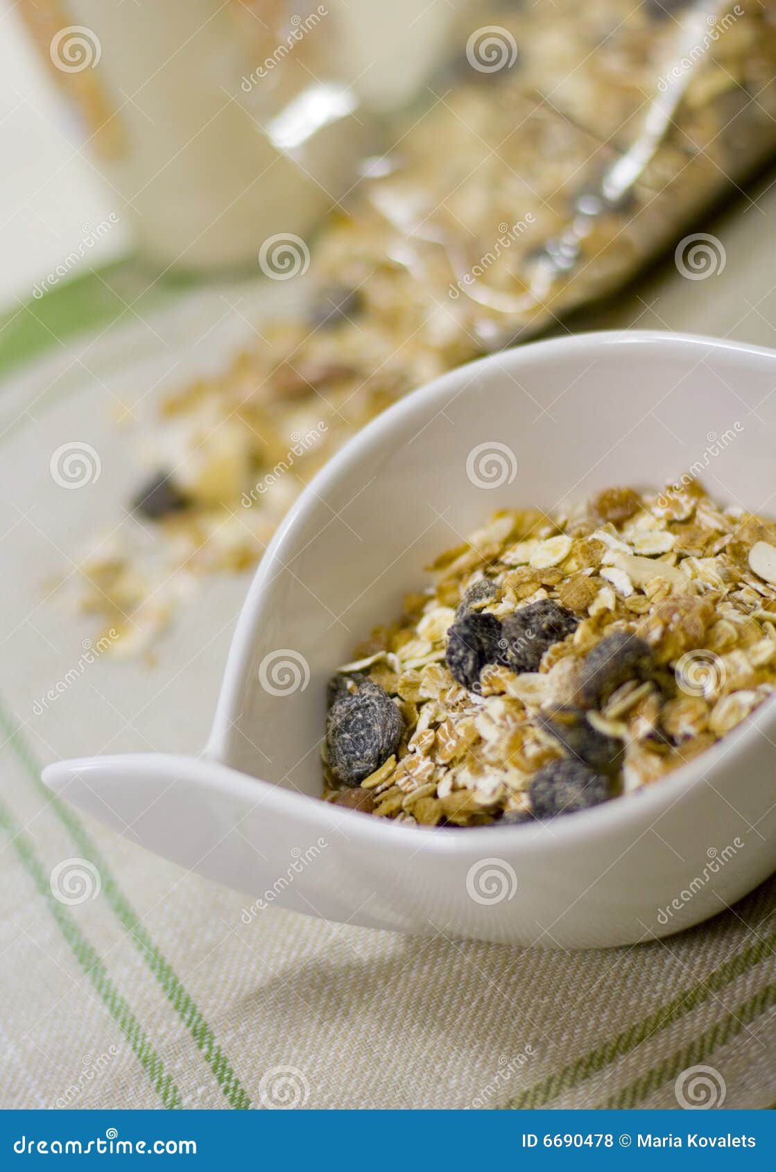 Bowl full of muesli stock photo. Image of dairy, dieting - 6690478