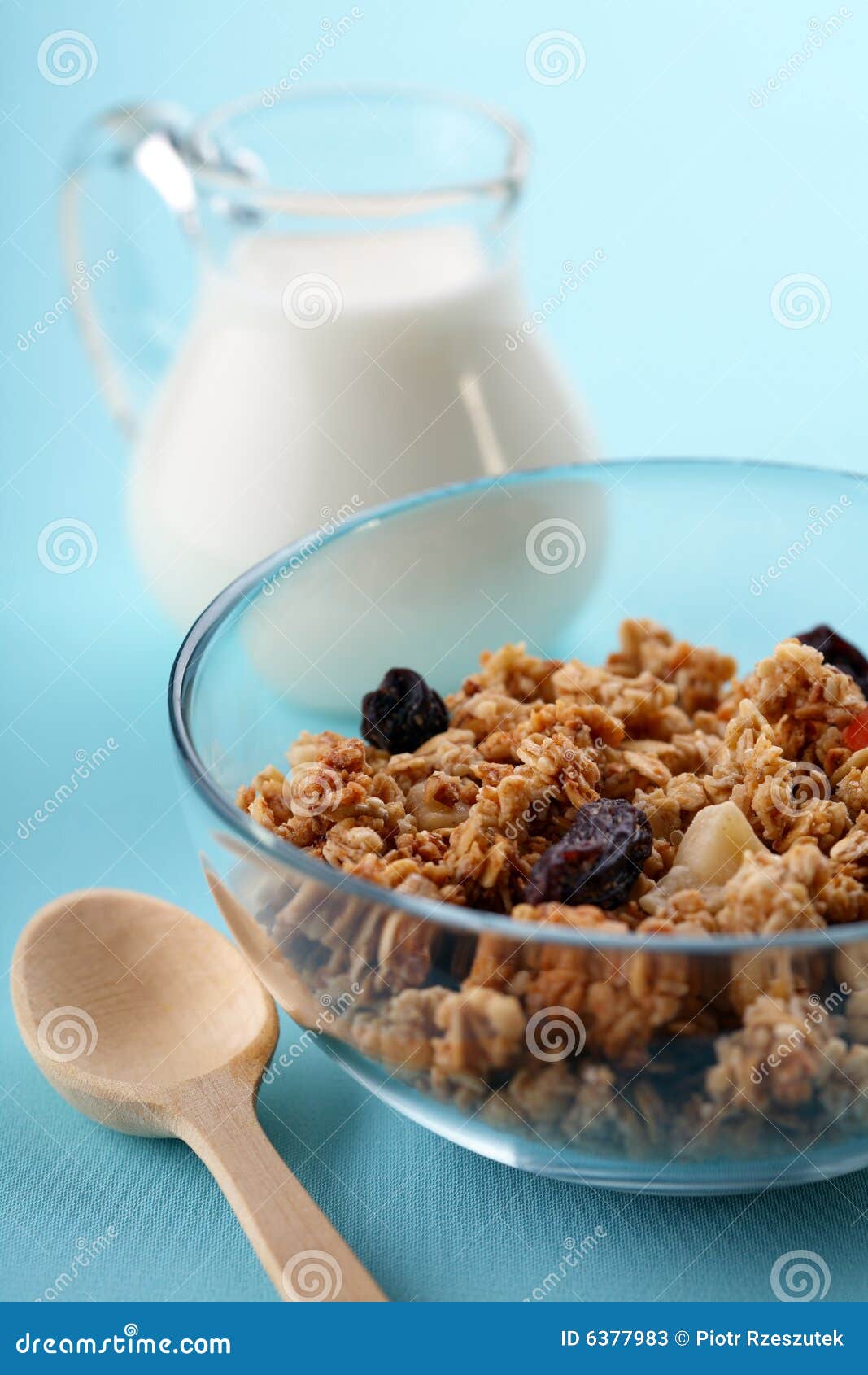 Bowl Full of Musli with Milk, Healthy Breakfast Stock Image - Image of ...