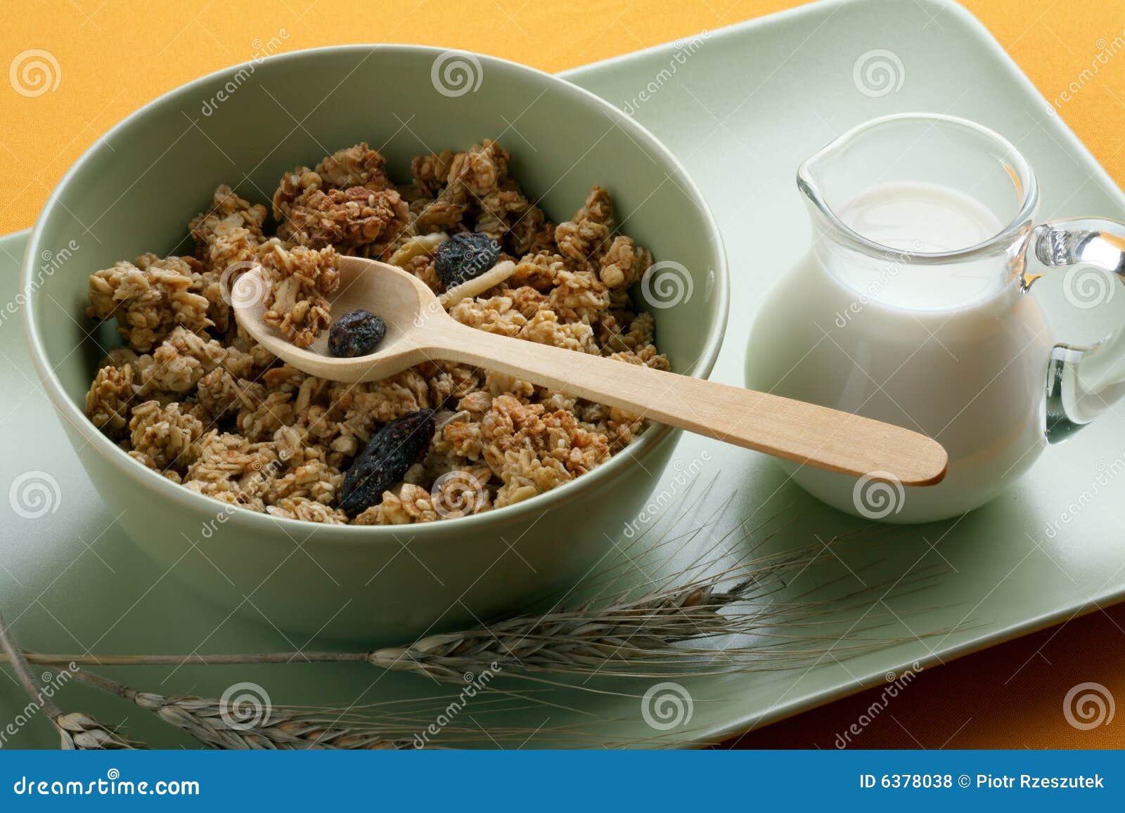 Crunchy Musli (whole Grain Oats) With Strawberrie Stock Photo ...
