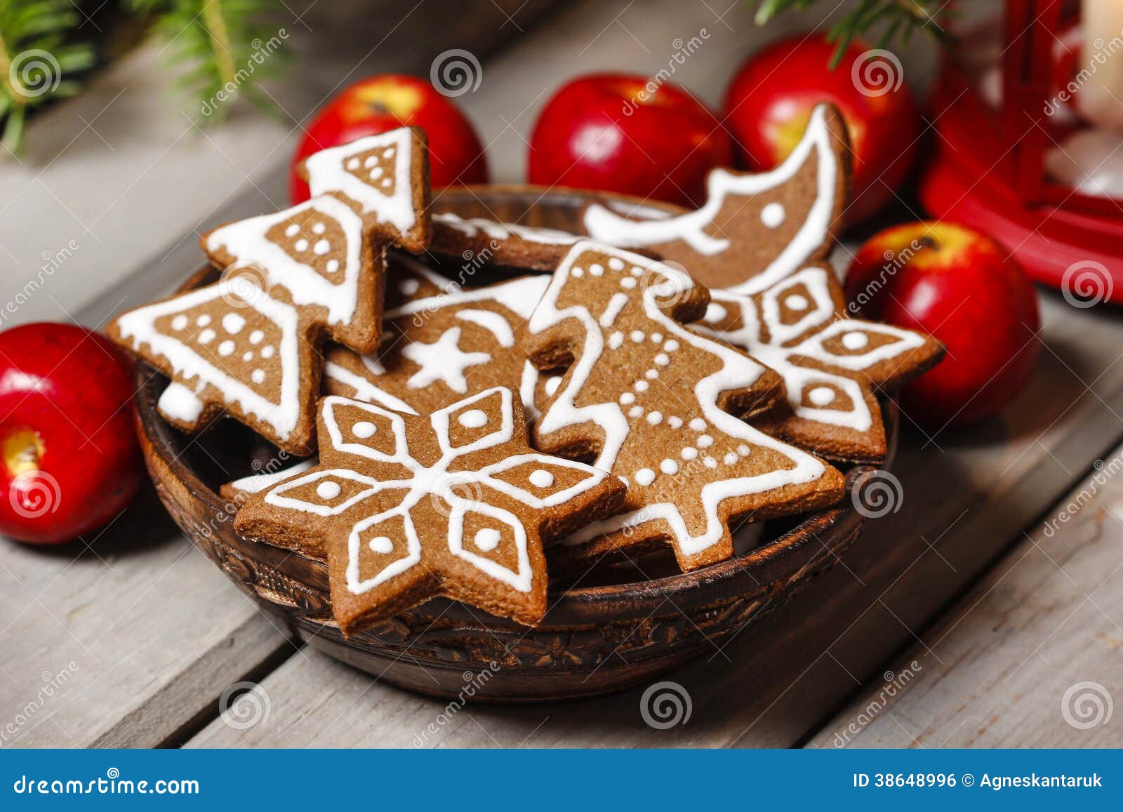 Bowl of Gingerbread Cookies. Christmas Mood Stock Photo - Image of mood ...