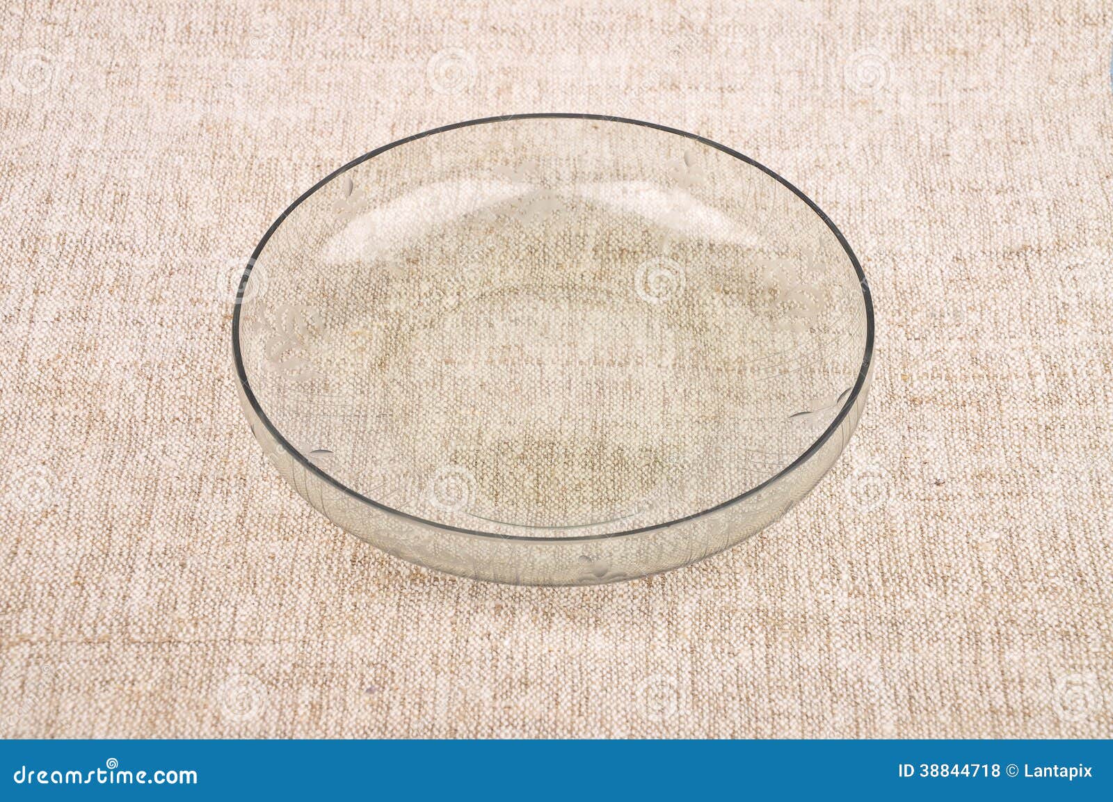 Bowl of glass on linen stock photo. Image of antique - 38844718