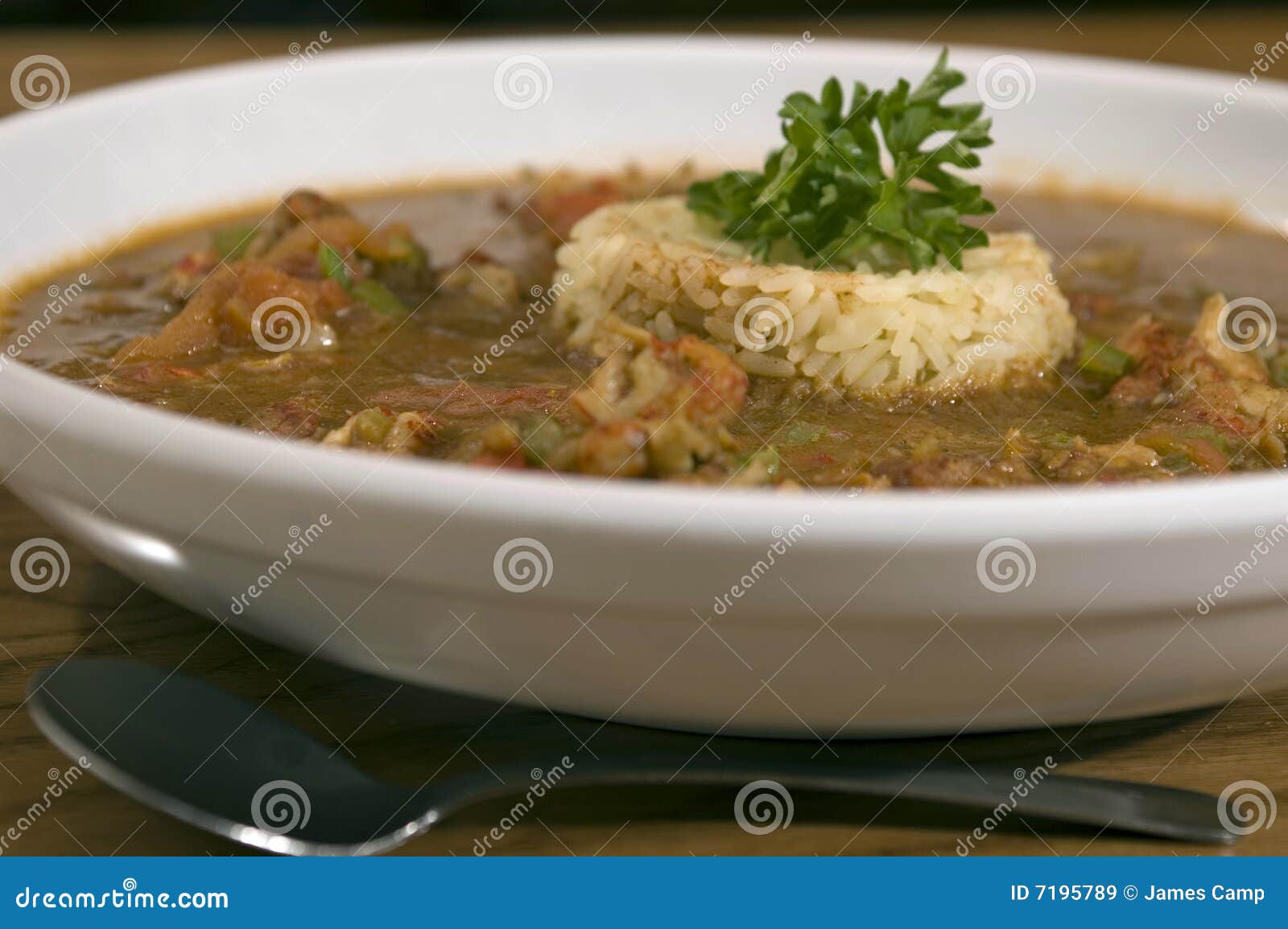 Bowl of gumbo stock image. Image of jambalaya, stew, bowl - 7195789