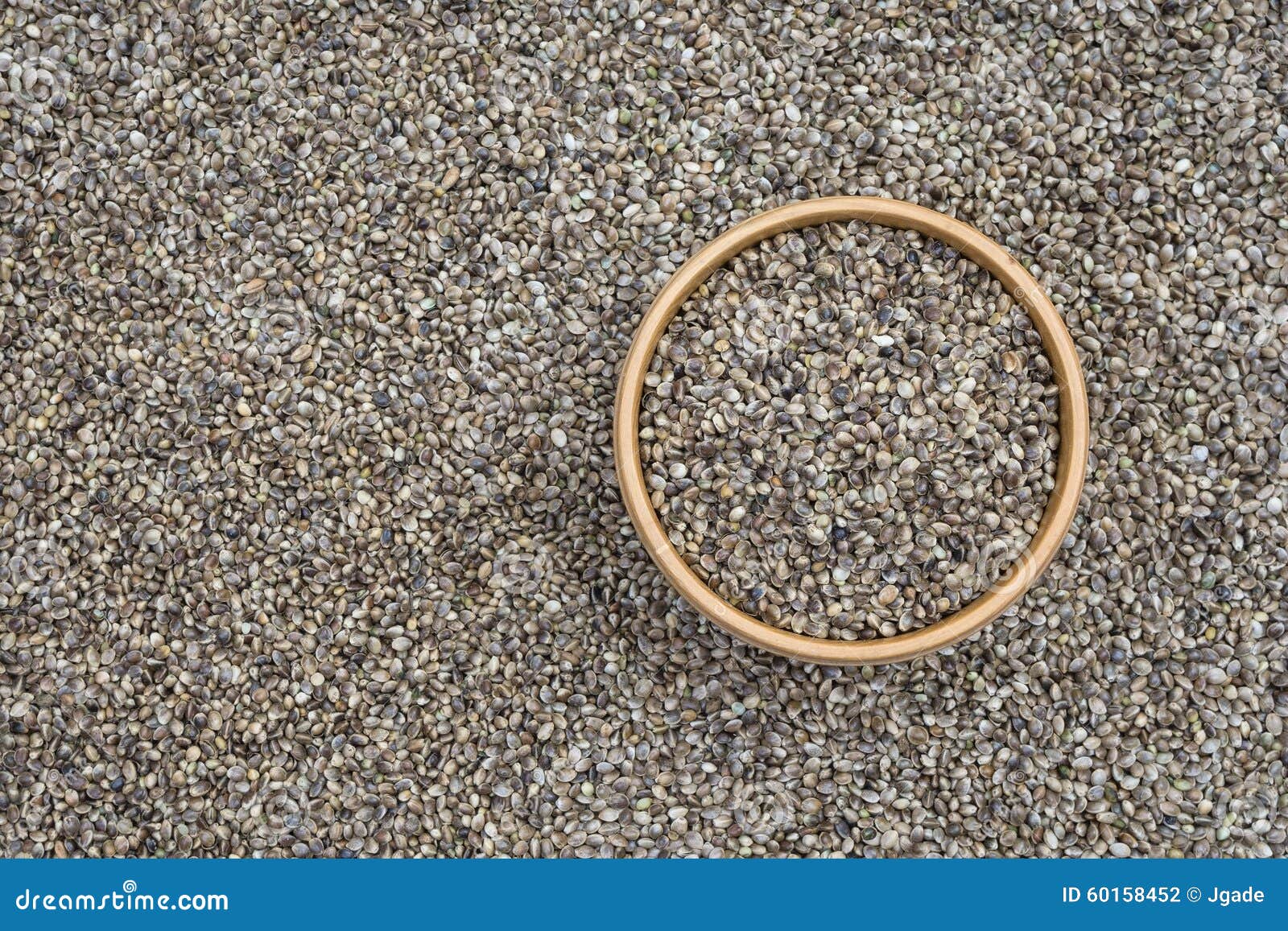 Bowl with Hemp Seeds Top View Stock Photo - Image of food, wooden: 60158452