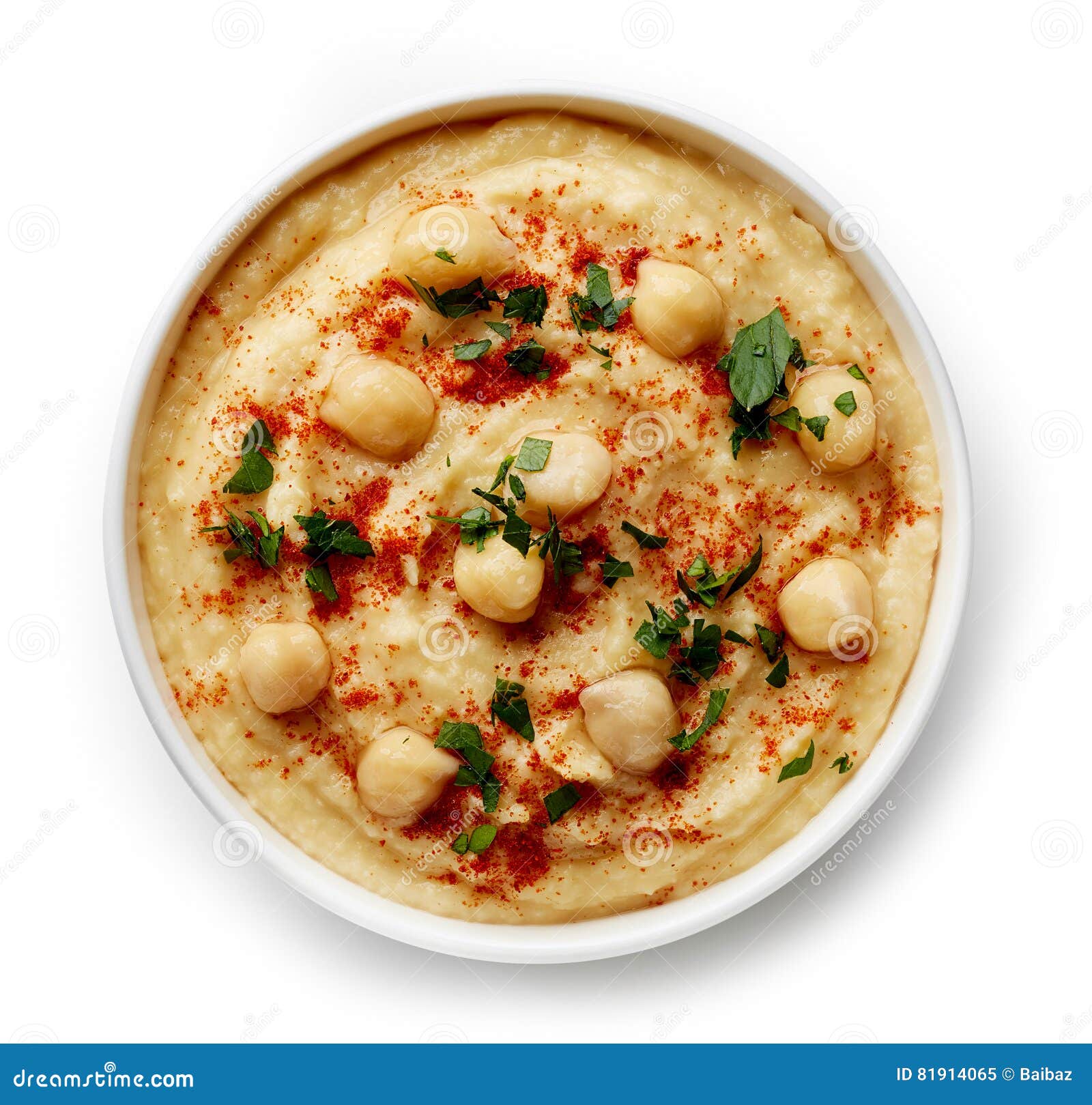 Bowl of homemade hummus stock image. Image of sesame - 81914065