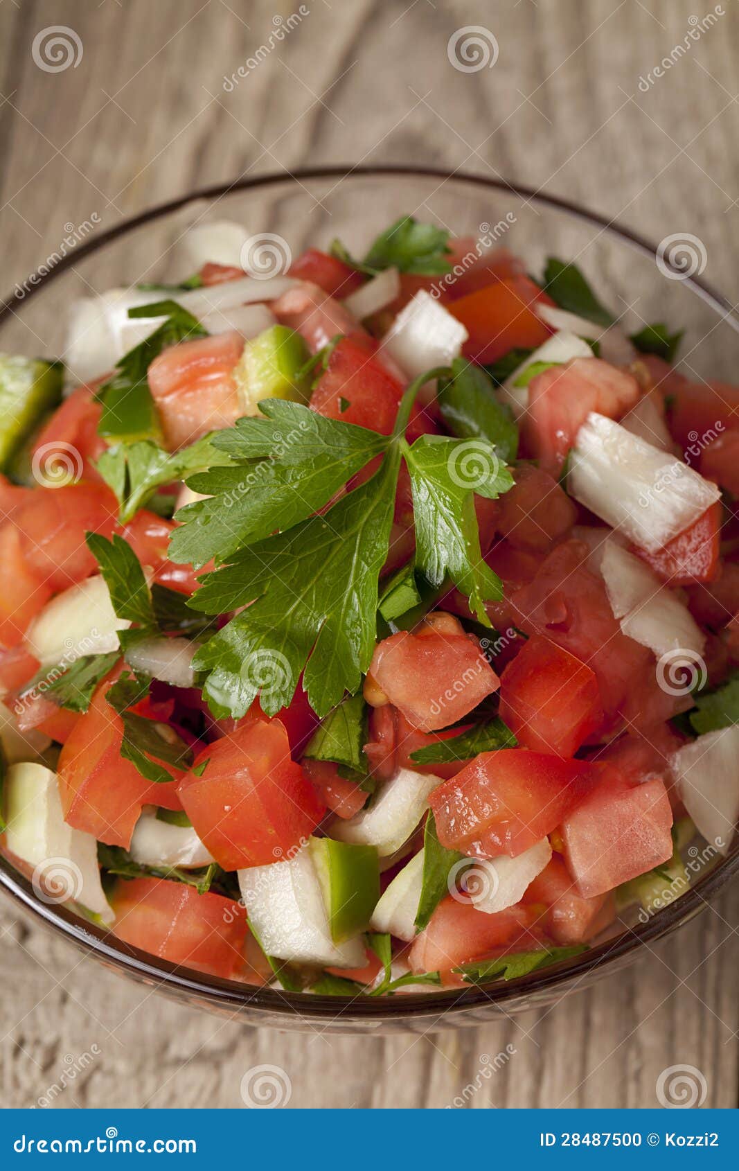 A bowl with homemade salsa stock photo. Image of dipping - 28487500