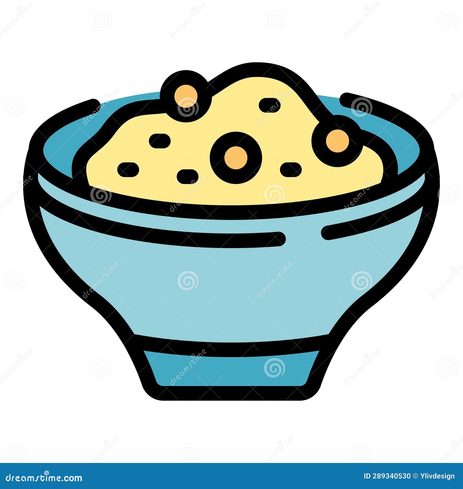Bowl Hummus Icon Vector Flat Stock Vector - Illustration of snack ...