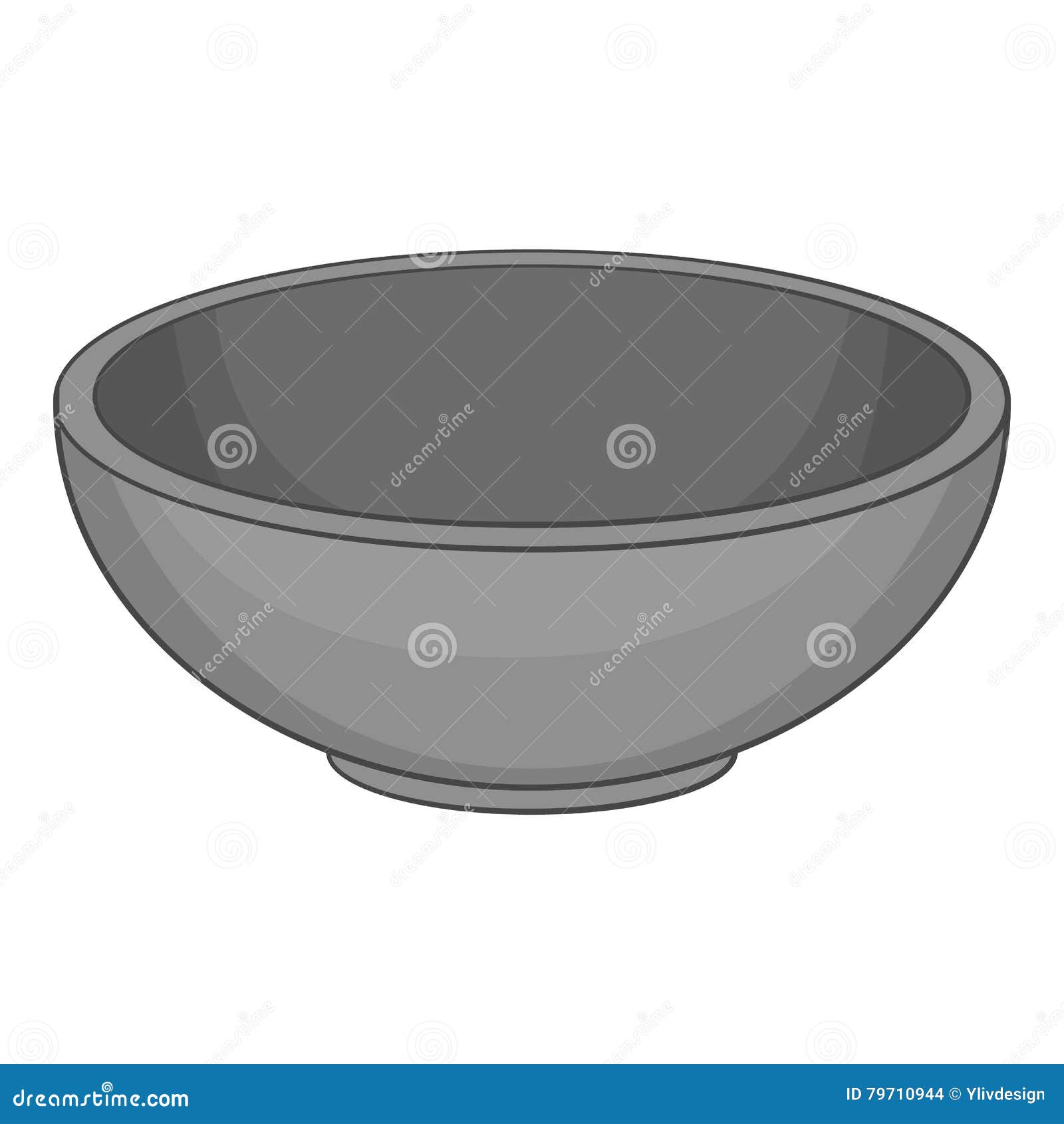 Bowl icon, cartoon style stock vector. Illustration of cartoon - 79710944