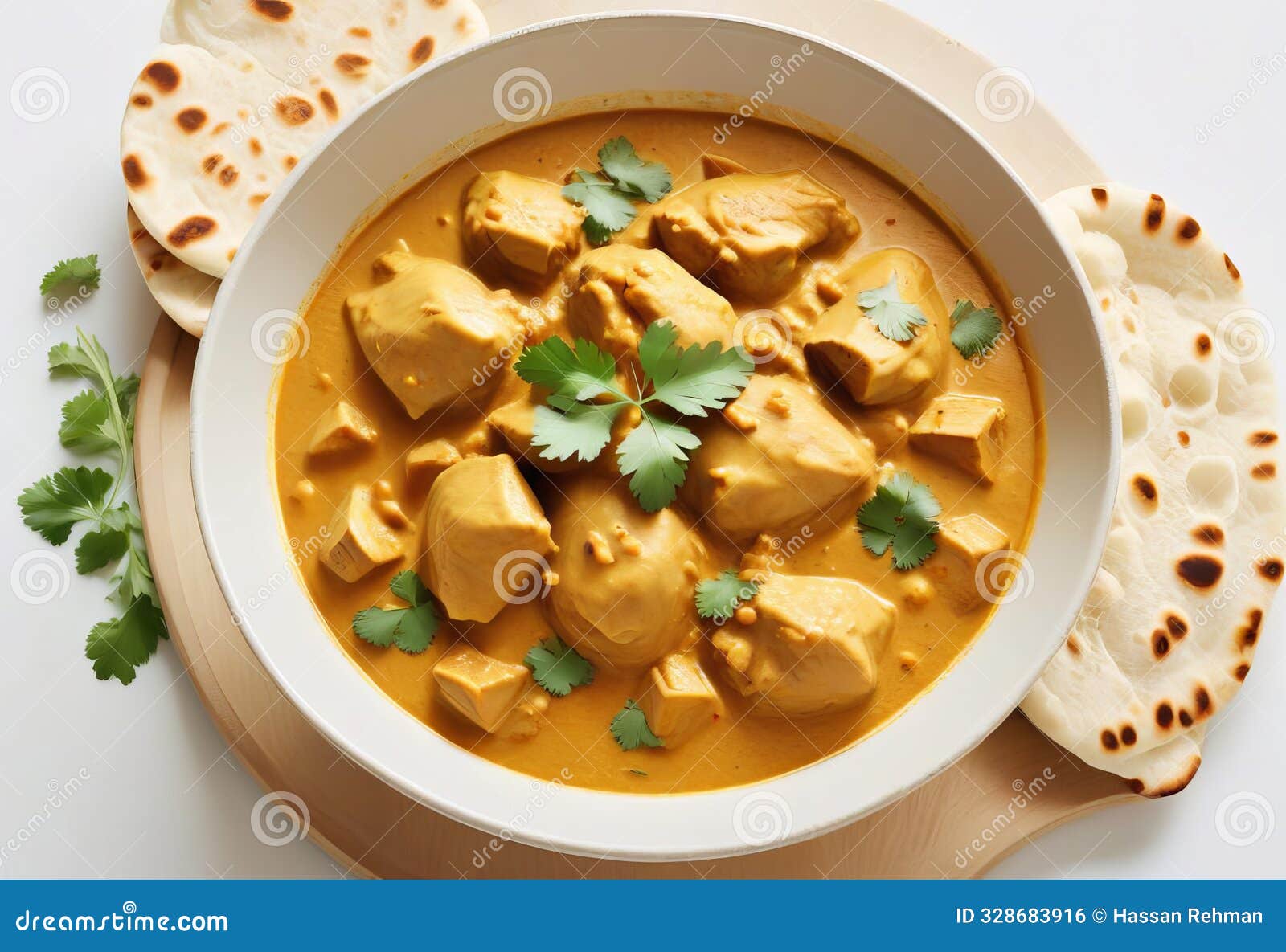 Bowl of Indian Chicken Korma Curry Stock Illustration - Illustration of ...