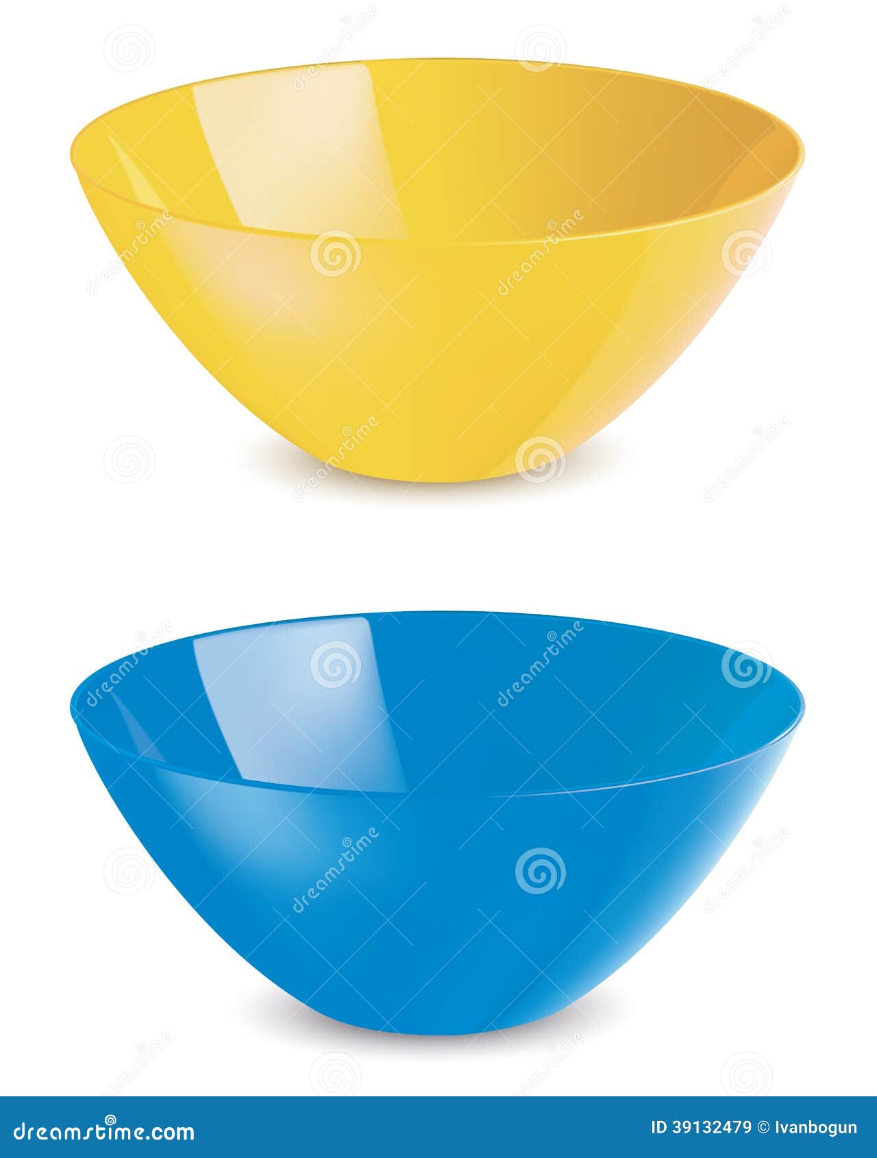 Bowl Isolated. Set. Vector Illustration Stock Vector - Illustration of ...