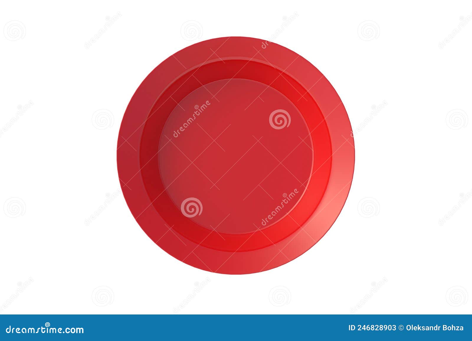 Bowl Isolated on White Background. Top View Stock Illustration ...