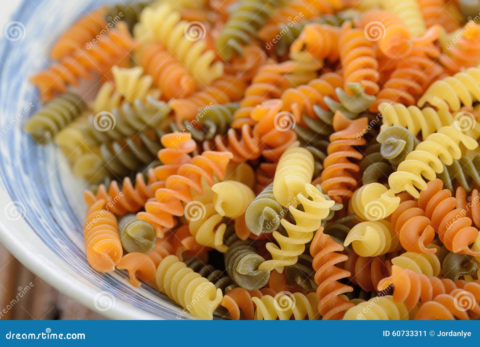 A Bowl of Italian Raw Fusilli Pasta Stock Image - Image of italy ...