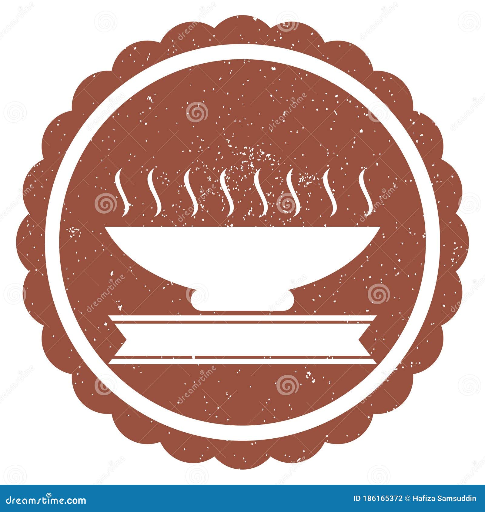 Bowl Label. Vector Illustration Decorative Design Stock Vector ...