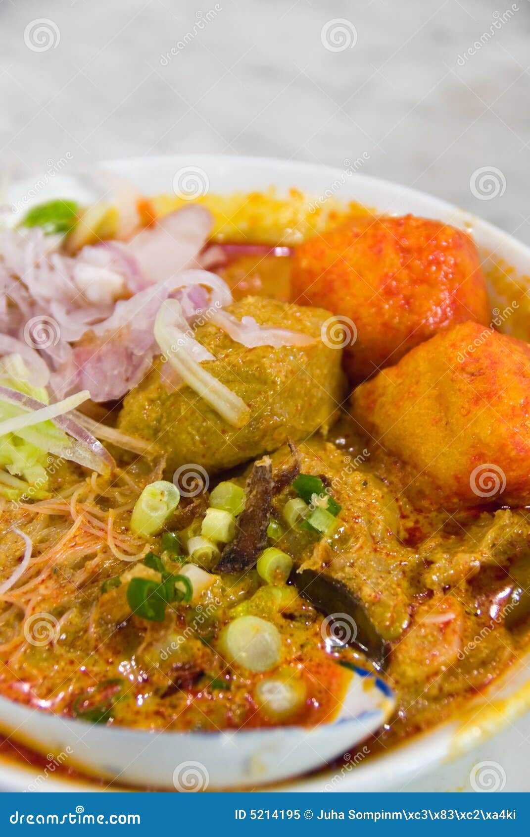 Bowl of laksa stock image. Image of gourmet, high, choy - 5214195