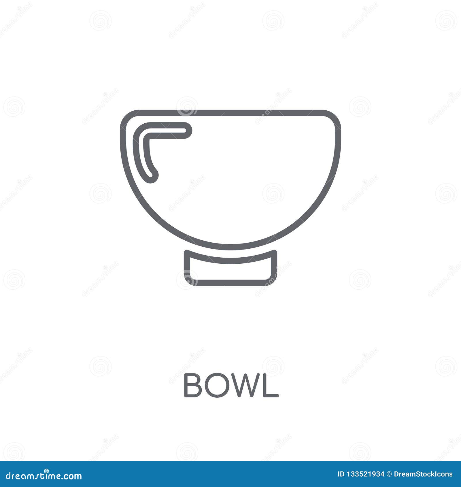 Bowl Linear Icon. Modern Outline Bowl Logo Concept on White Back Stock ...