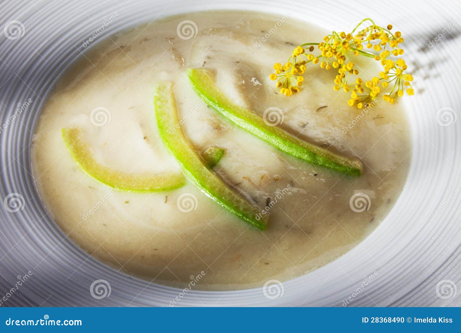 A Bowl of Marrow Cream with Dill Stock Photo - Image of diet, food ...