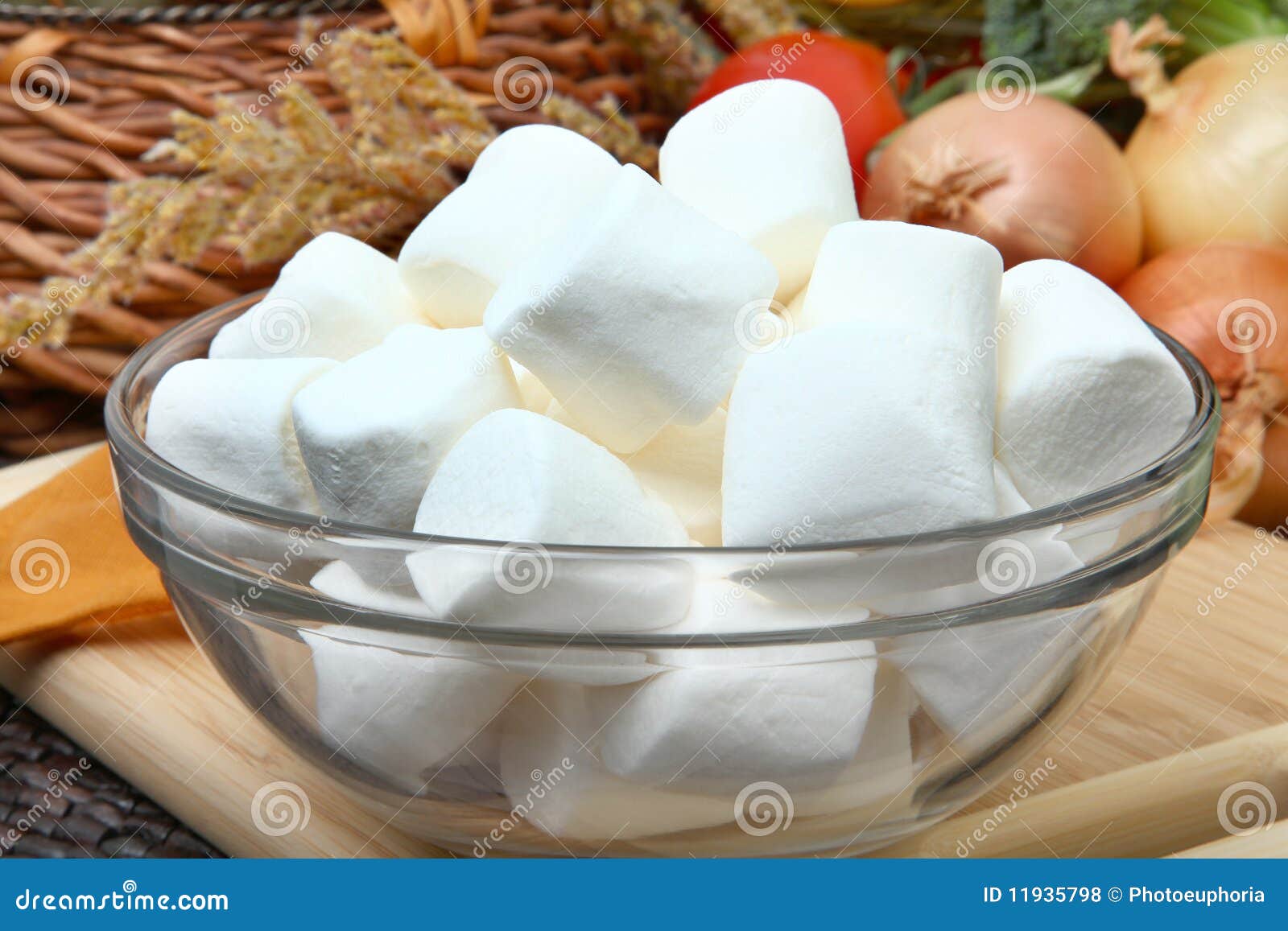 Bowl of marshmallows stock photo. Image of bowl, inside - 11935798