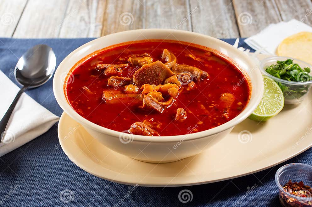 Bowl of menudo stock image. Image of shelf, placemat - 281967075
