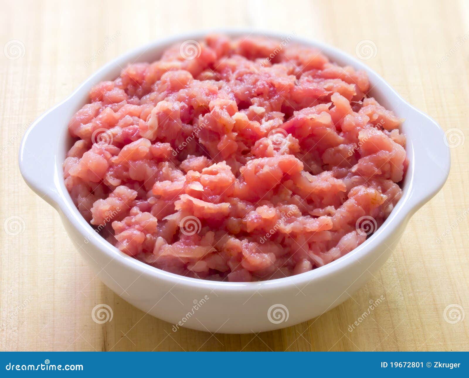 Bowl of minced pork stock image. Image of lean, color - 19672801
