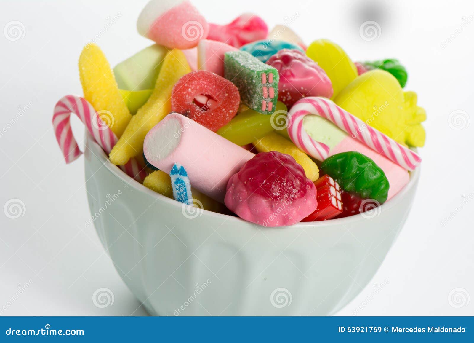 Bowl Mixed Colorful Candy on Withe Background, Kids Holidays Stock ...