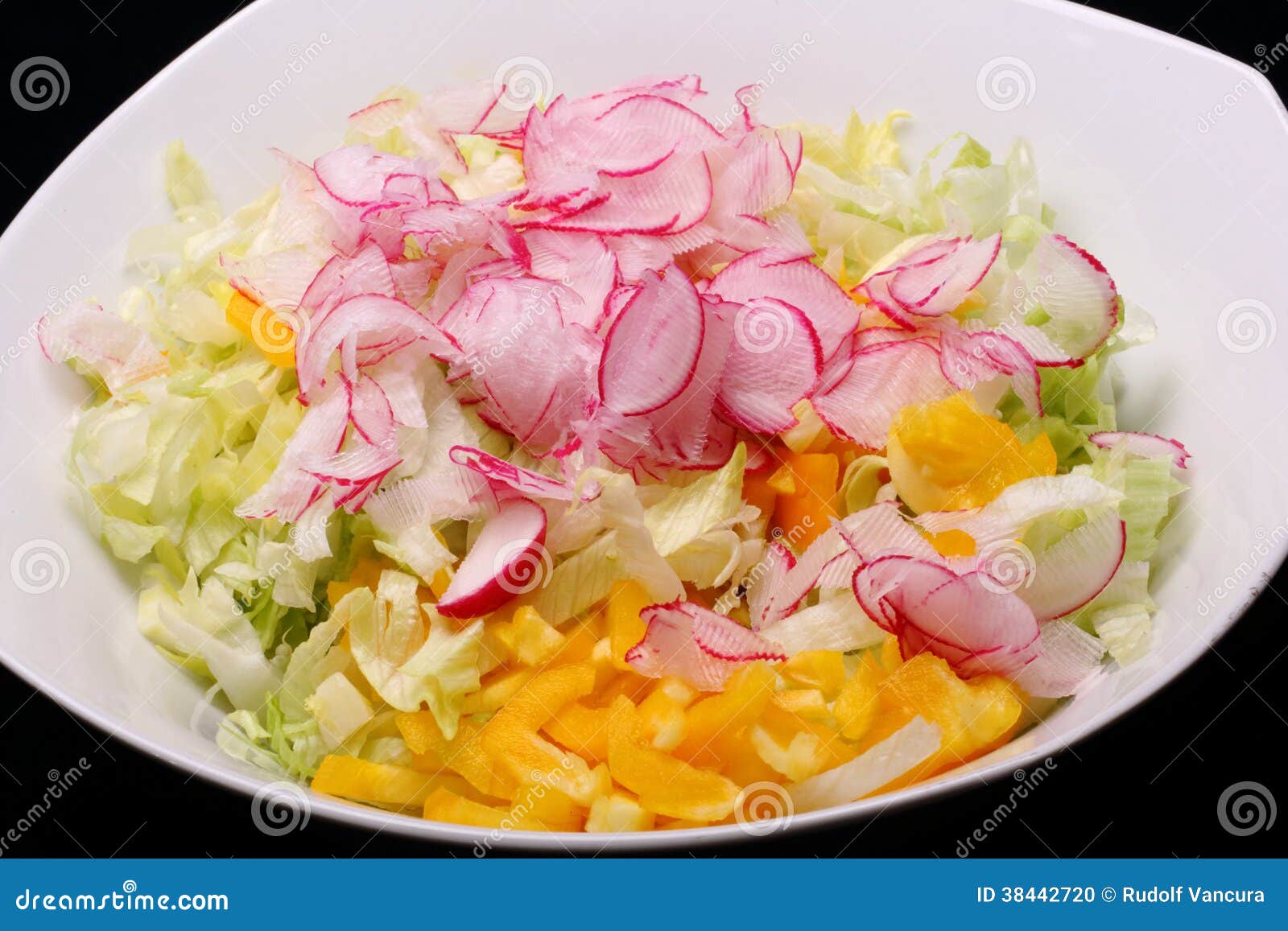 Bowl with mixed salad stock photo. Image of bowl, vegetarian - 38442720